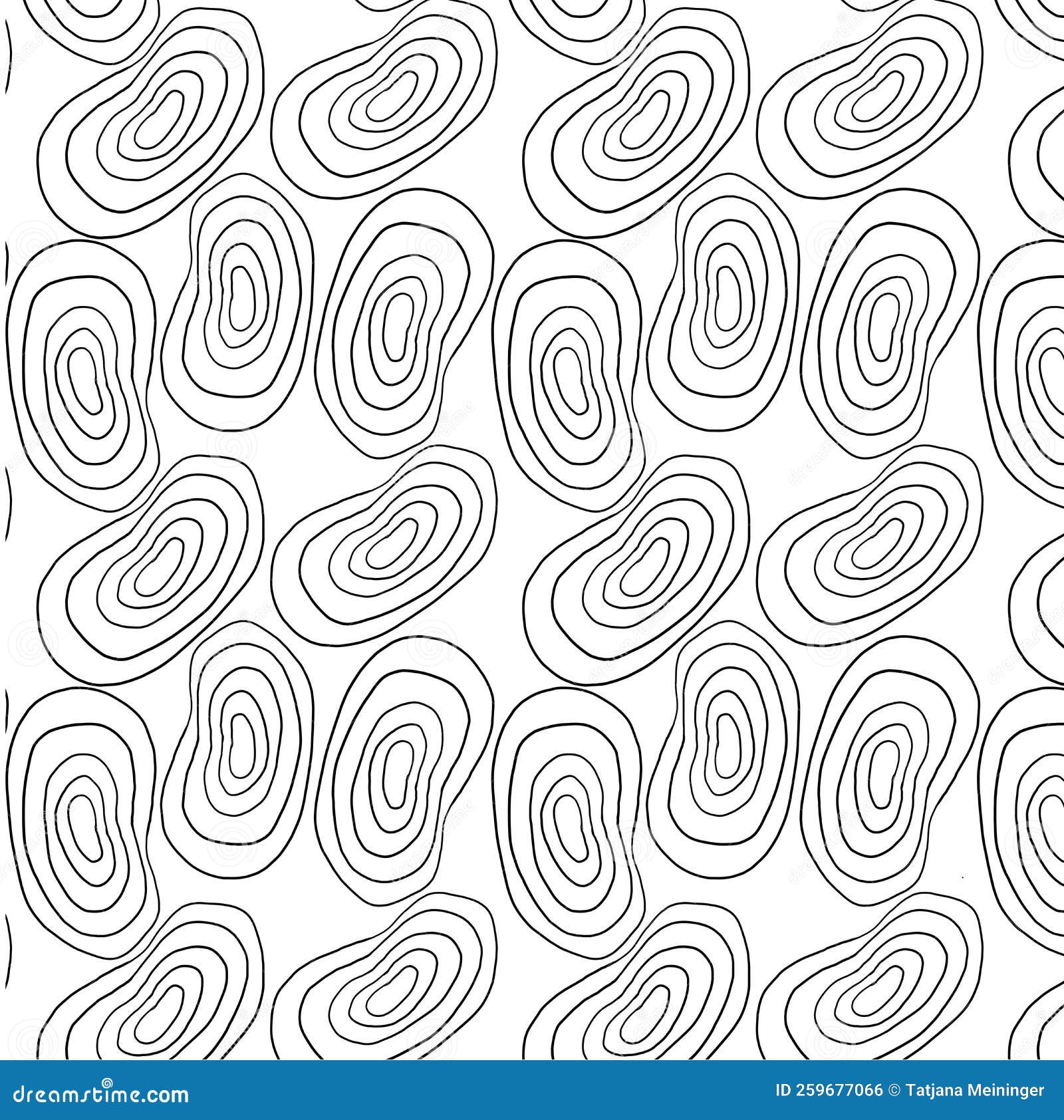 Seamless Abstract Hand Drawn Circles Pattern Background Stock ...