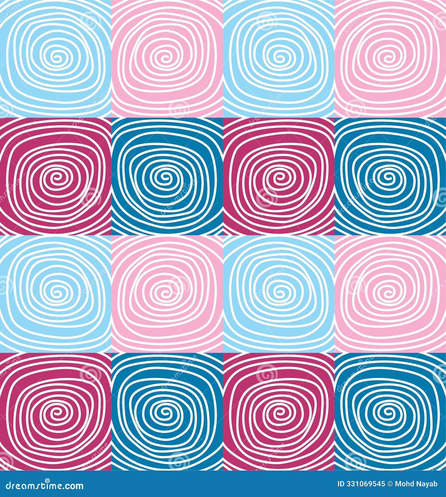 Spiral Seamless Pattern. CDR X6 Stock Illustration - Illustration of ...