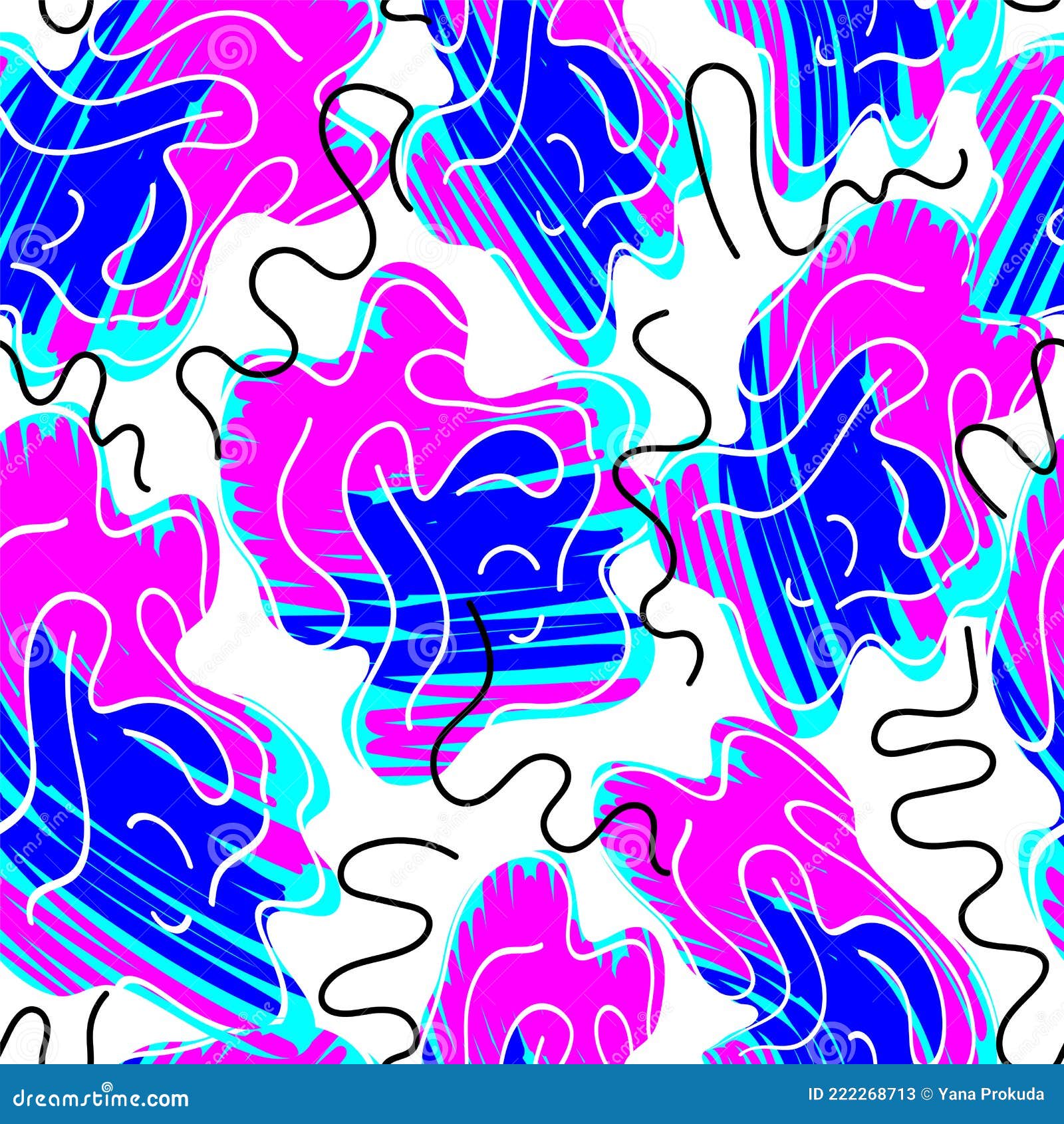 Seamless Abstract Hand Drawn Unusual Pattern Stock Vector ...