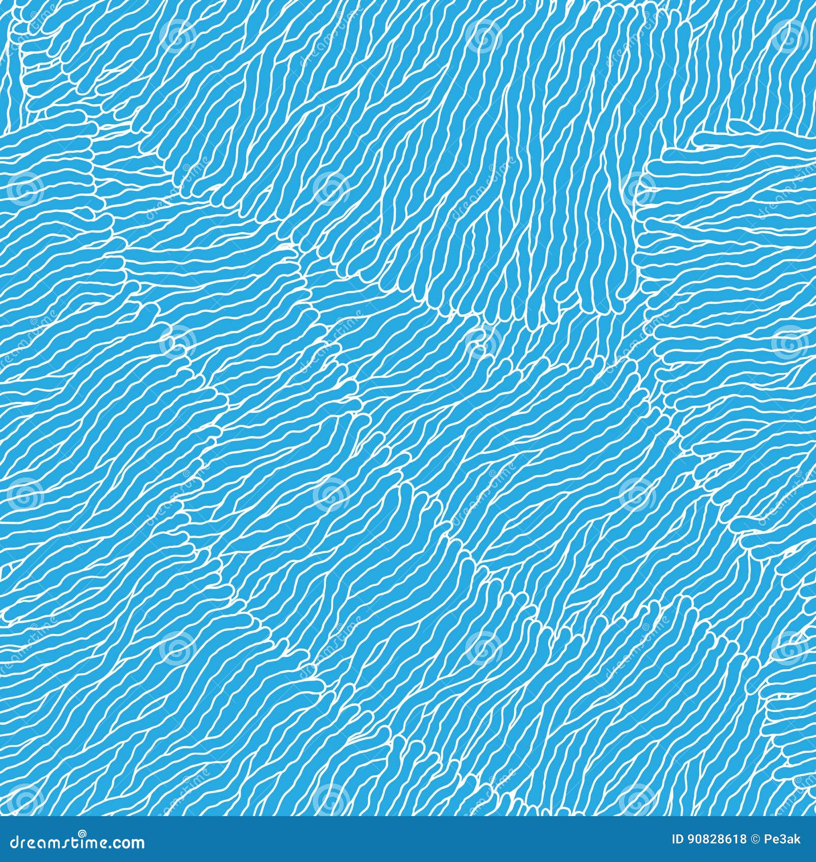 Seamless Abstract Hand-drawn Waves Pattern, Wavy Background Stock ...