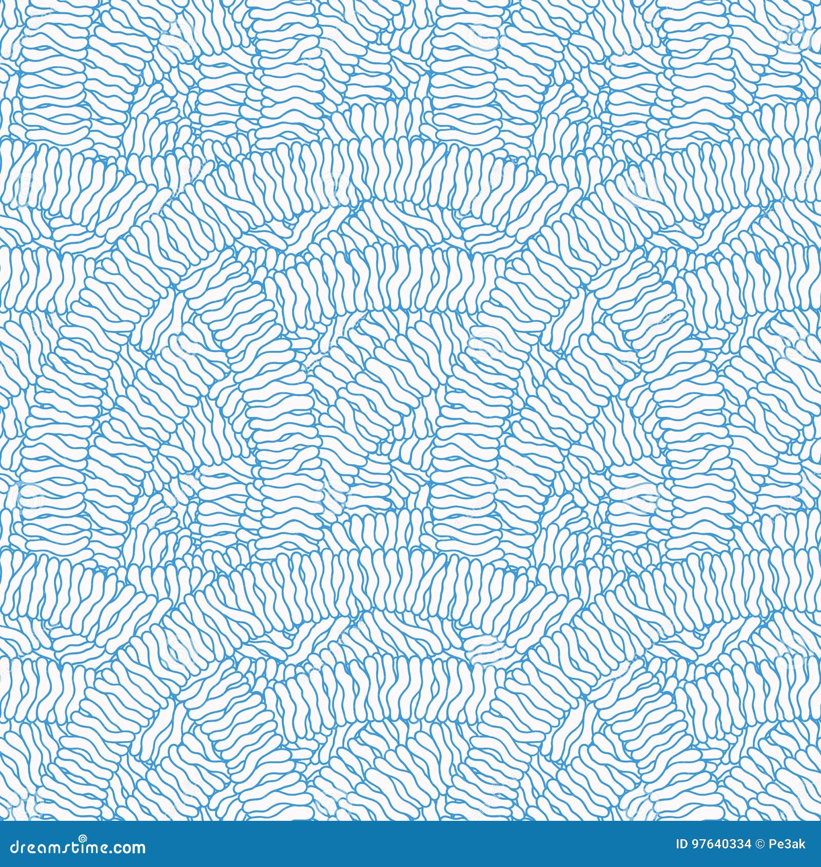 Seamless Abstract Hand-drawn Waves Pattern, Wavy Background. Stock ...