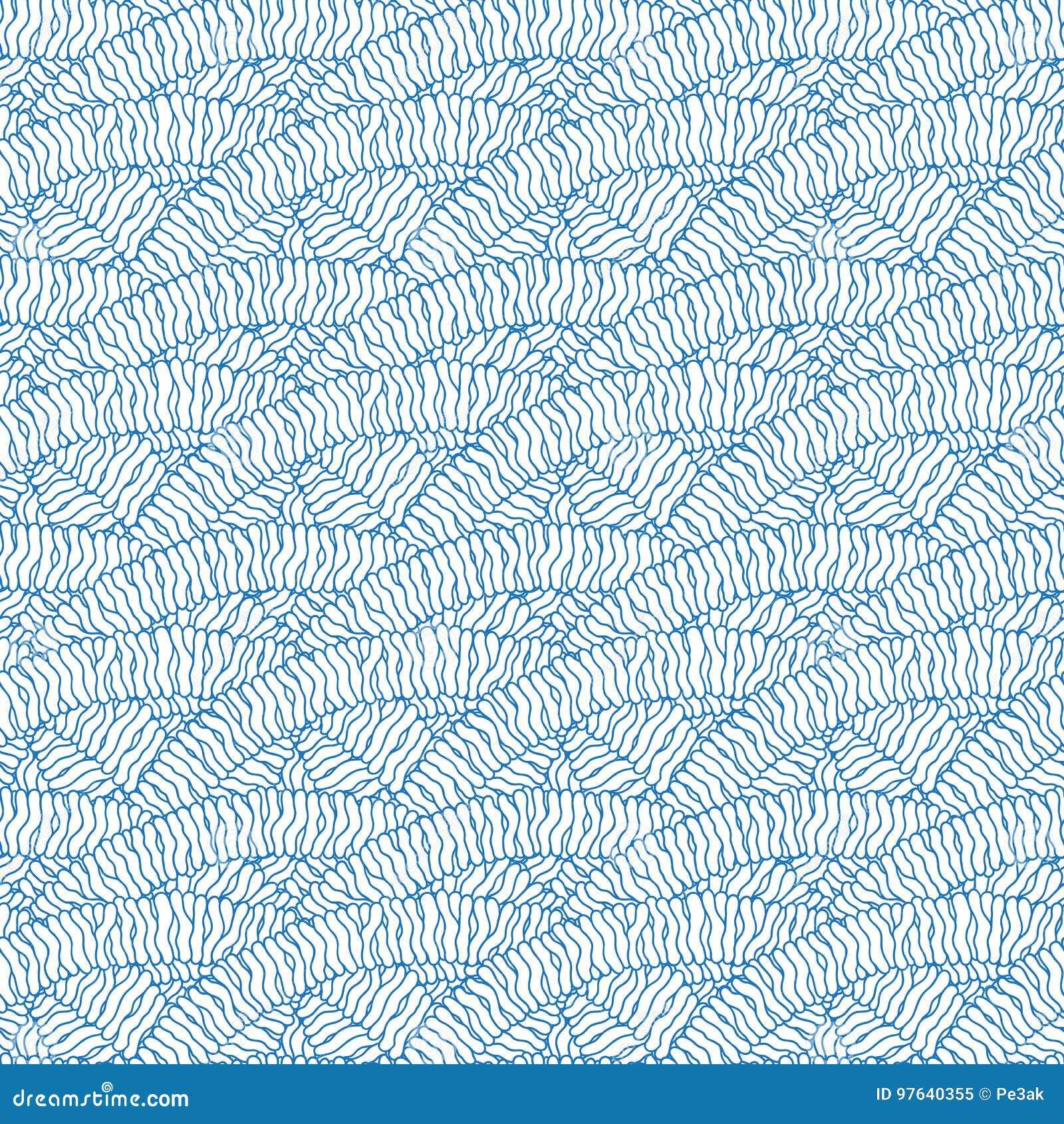 Seamless Abstract Hand-drawn Waves Pattern, Wavy Background. Stock ...