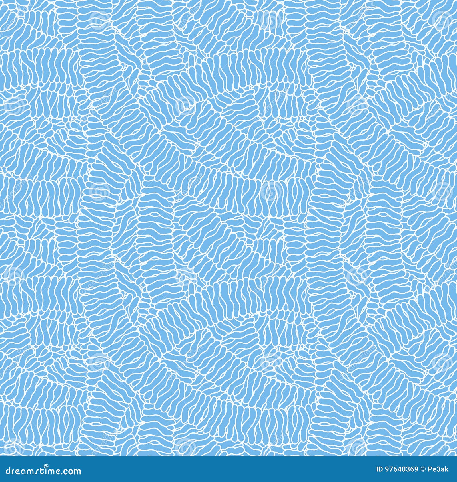 Seamless Abstract Hand-drawn Waves Pattern, Wavy Background. Stock ...
