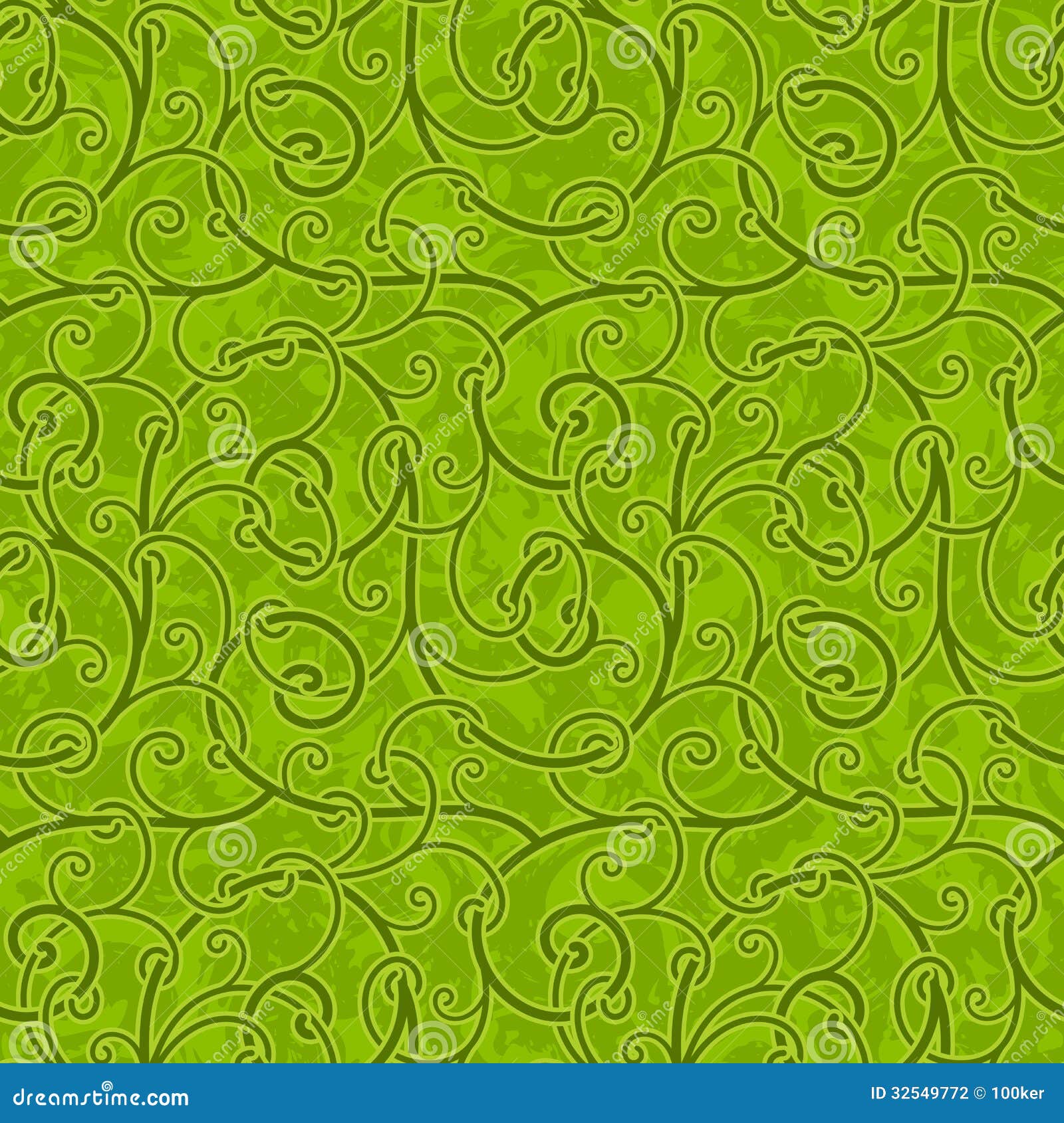 Seamless Abstract Liana Twisted Tendril Background Stock Vector ...