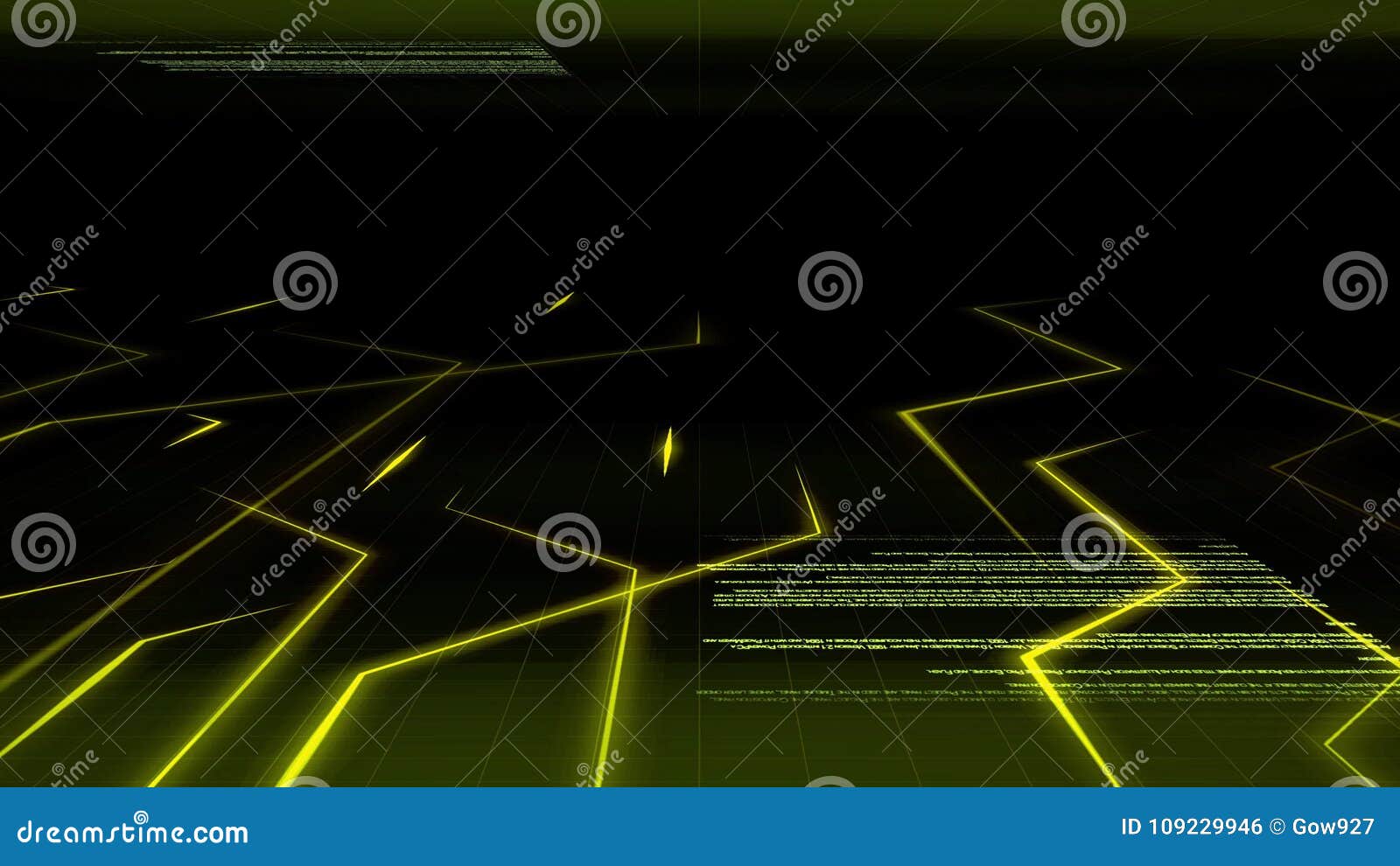 Seamless Abstract Light Animation Background Pattern Of Electronic Circuit Current With Computer