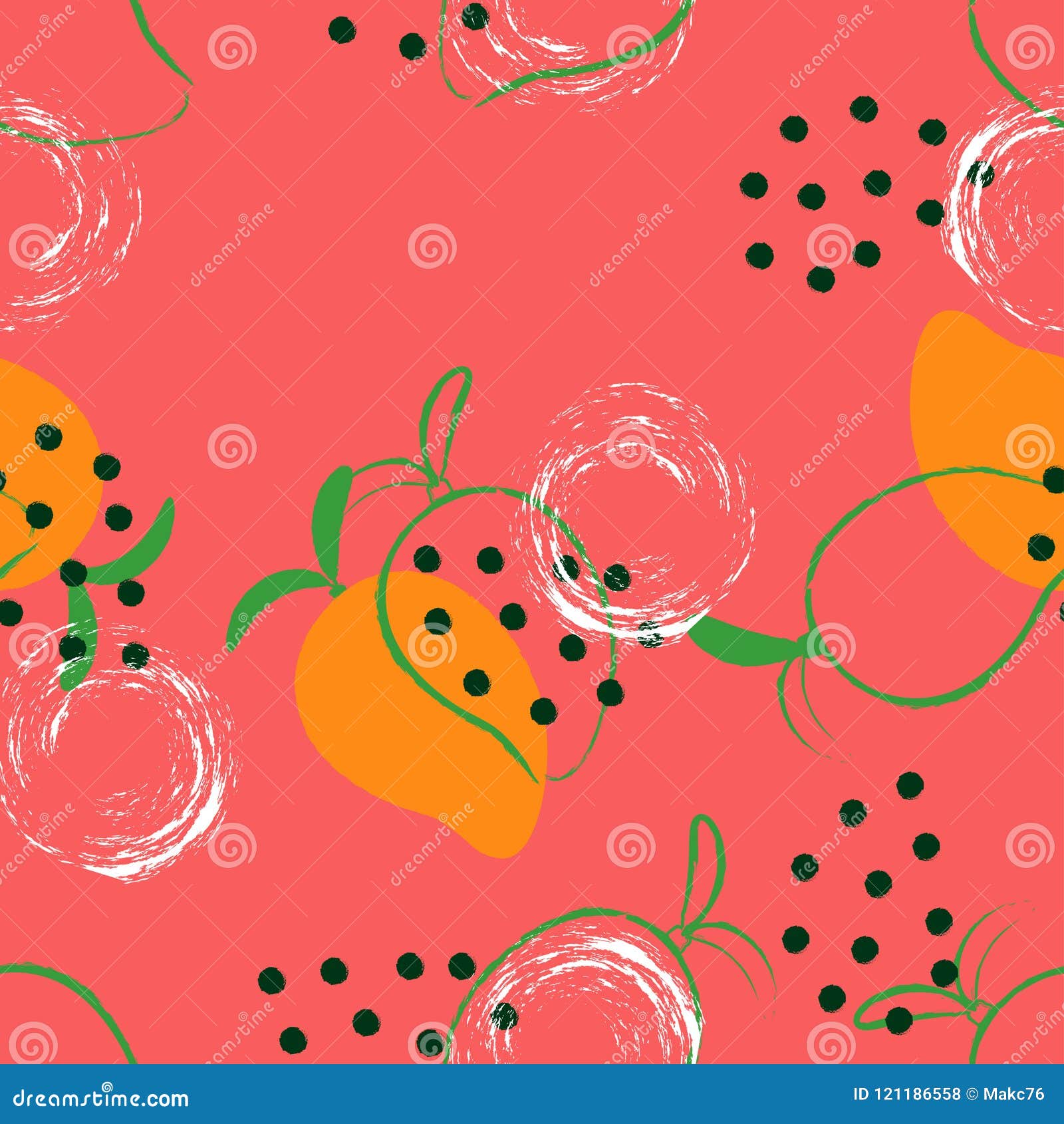 Abstract mango pattern stock vector. Illustration of black - 121186558