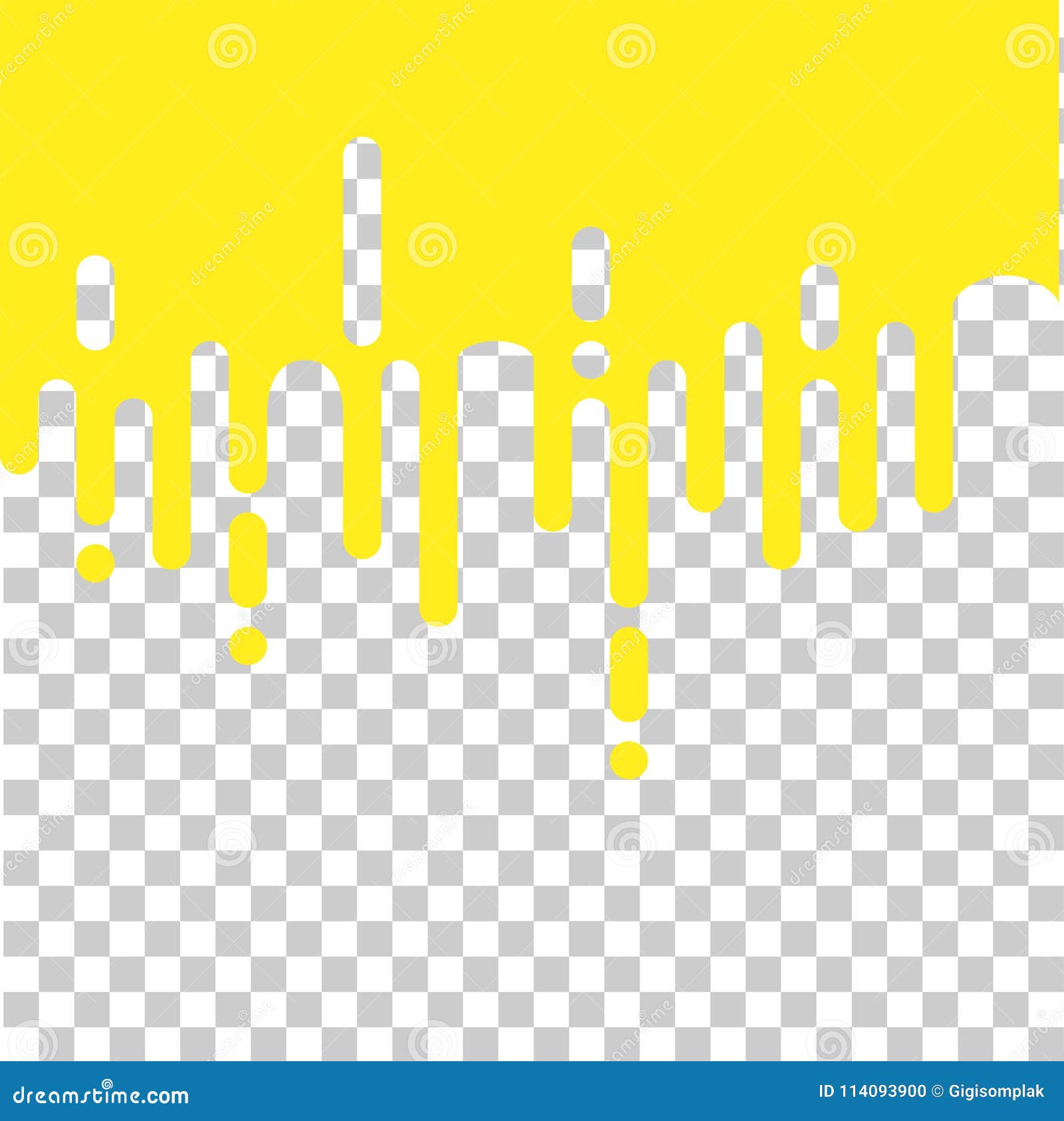 Seamless Abstract Melting Yellow Rounded Lines Halftone Transition ...