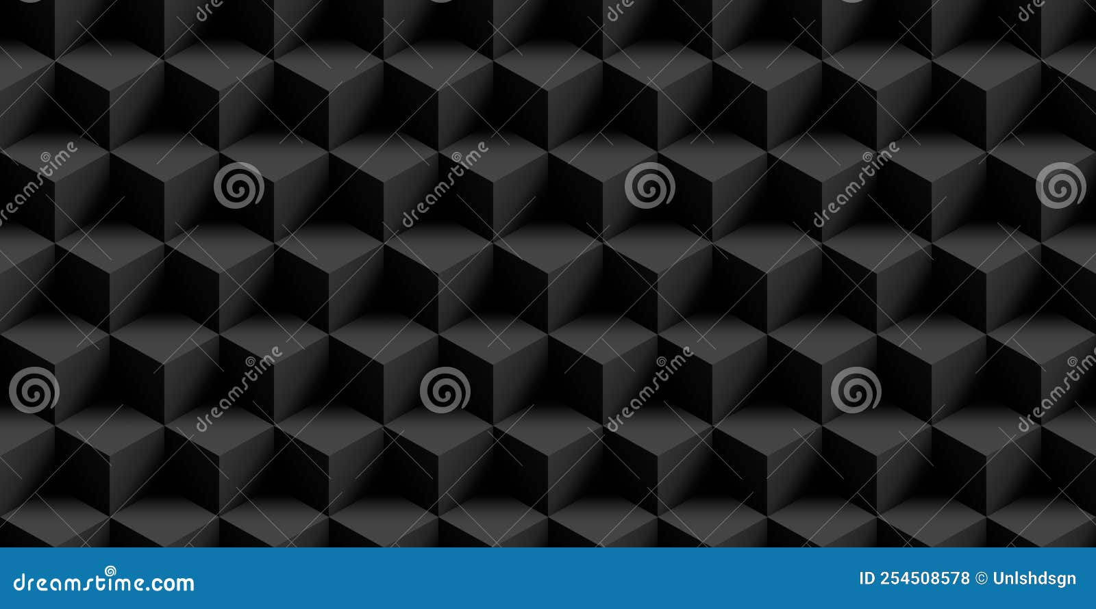 Seamless Abstract Minimal Black Isometric Cubes Background Texture ...