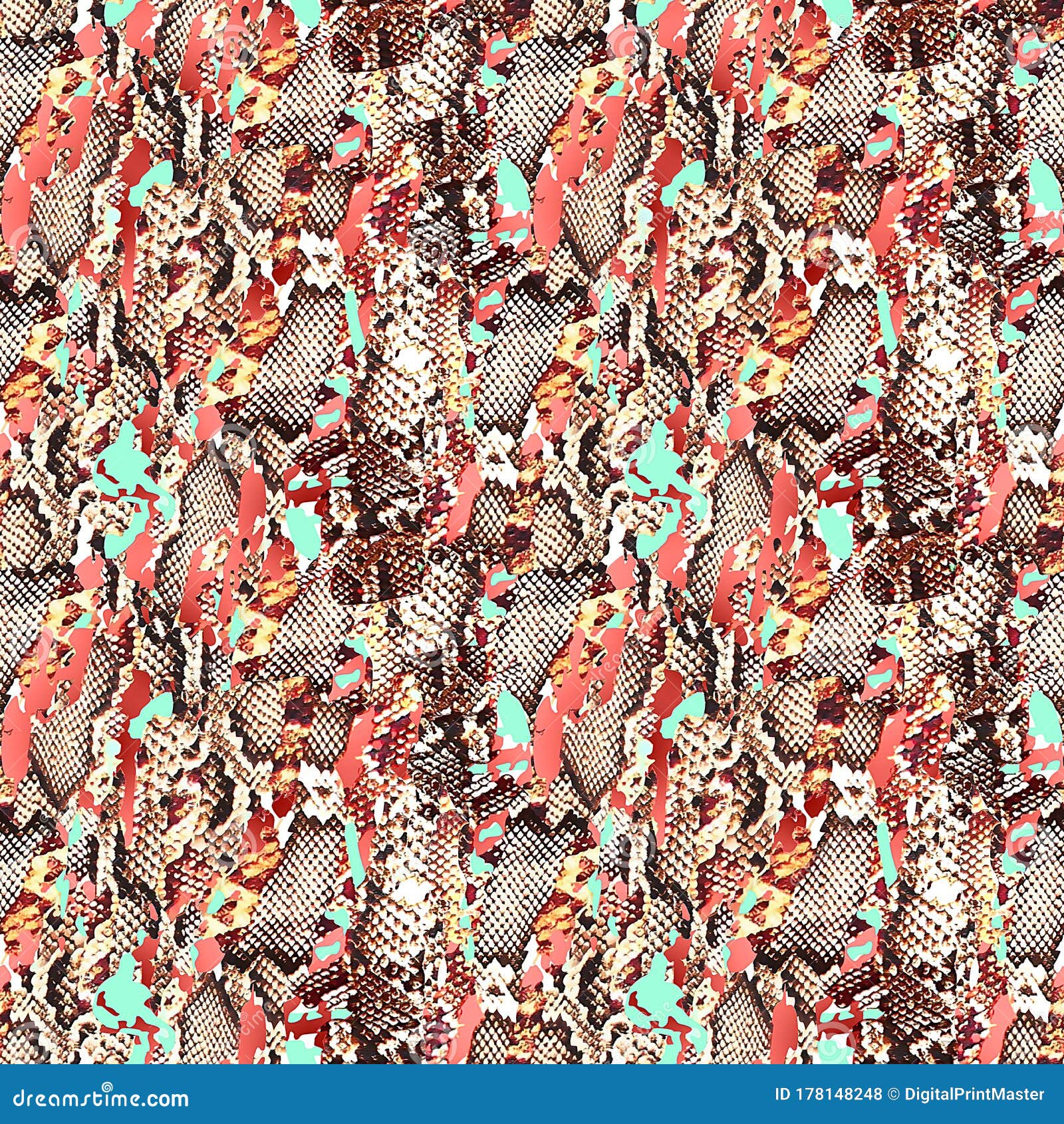 Seamless Abstract Mix Match Design Pattern for Digital Printing Stock ...