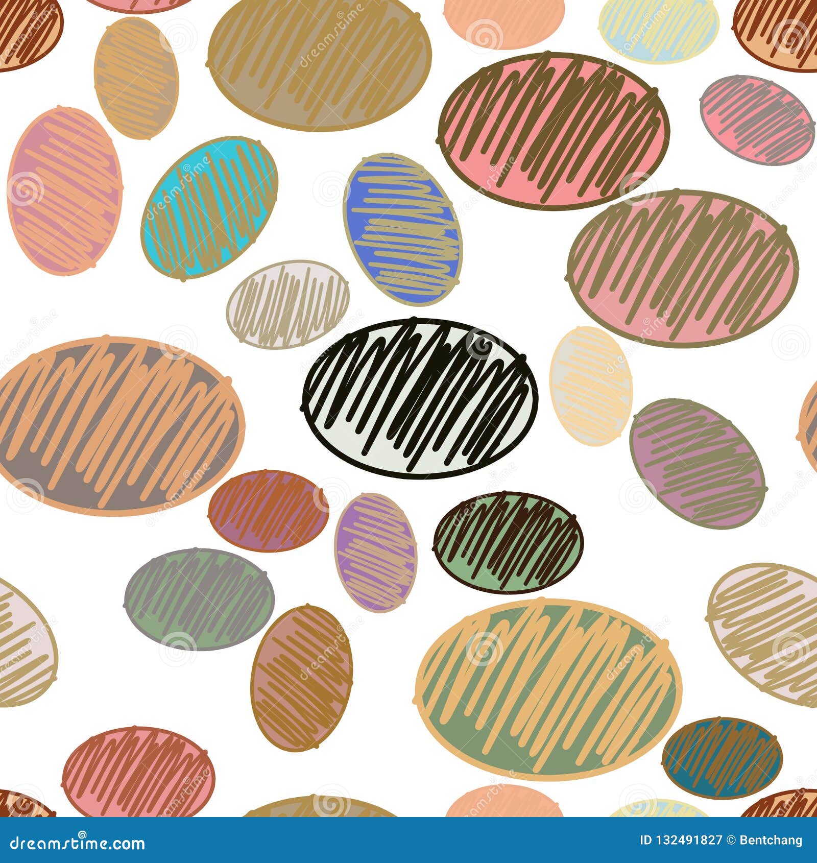 Seamless Abstract Mixed or Mutiple Shapes Illustrations Background ...