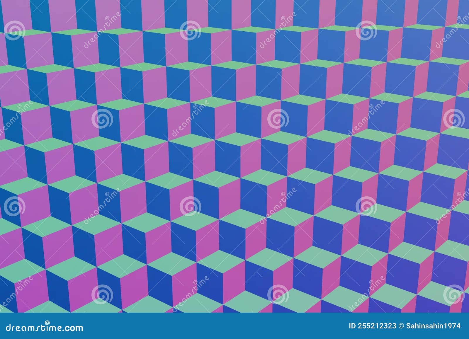 Seamless Abstract Multicolored Cube Pattern Texture, Ornament ...