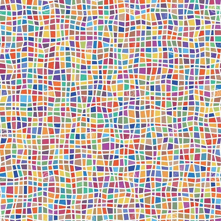 Seamless Abstract Multicolored Geometric Pattern with Rows and Columns ...