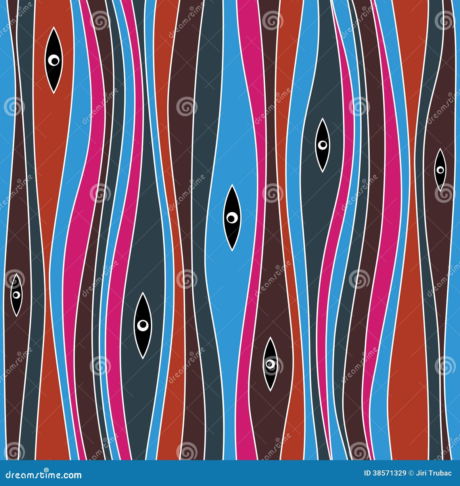 Seamless Abstract Mystic Pattern Stock Vector - Illustration of ...