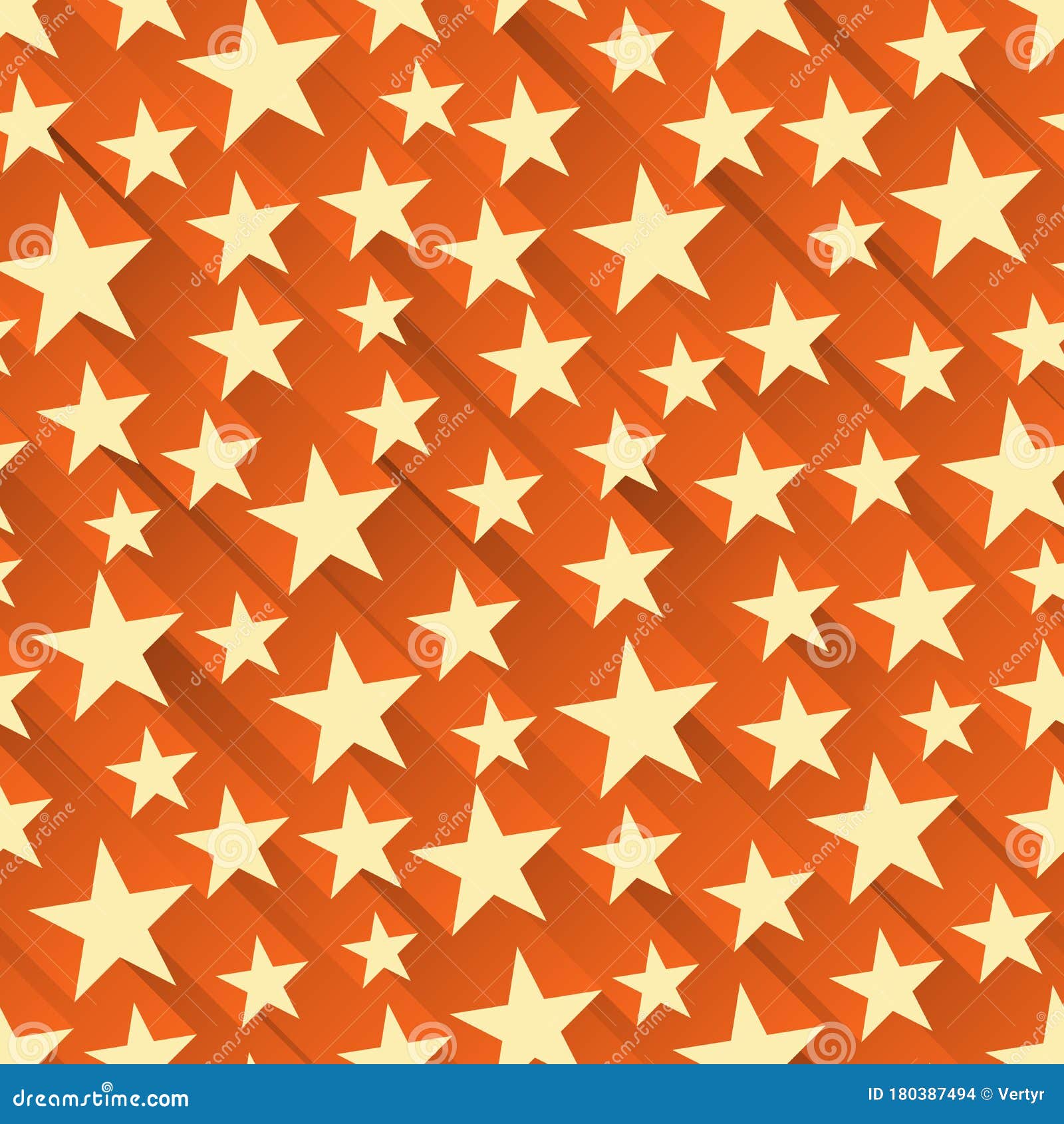 Seamless Abstract Orange Background with Falling Stars. Stock Vector ...