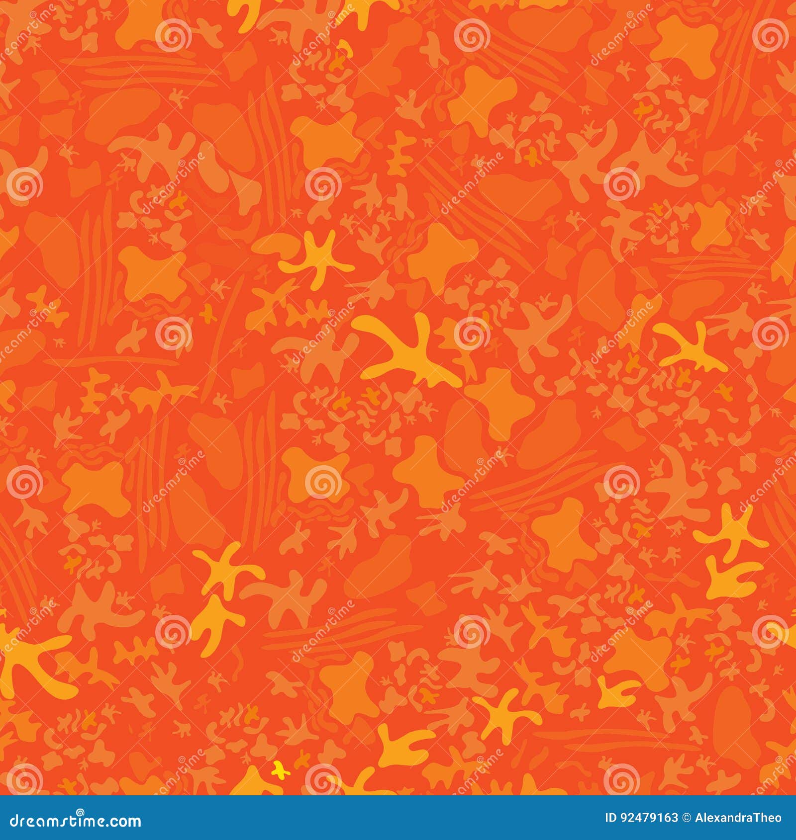 Seamless Abstract Orange Shape Background Stock Vector - Illustration ...