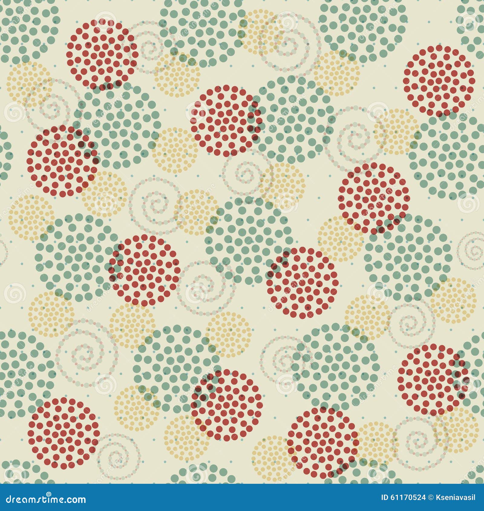 Seamless Abstract Ornament Dots Stock Vector - Illustration of blooming ...