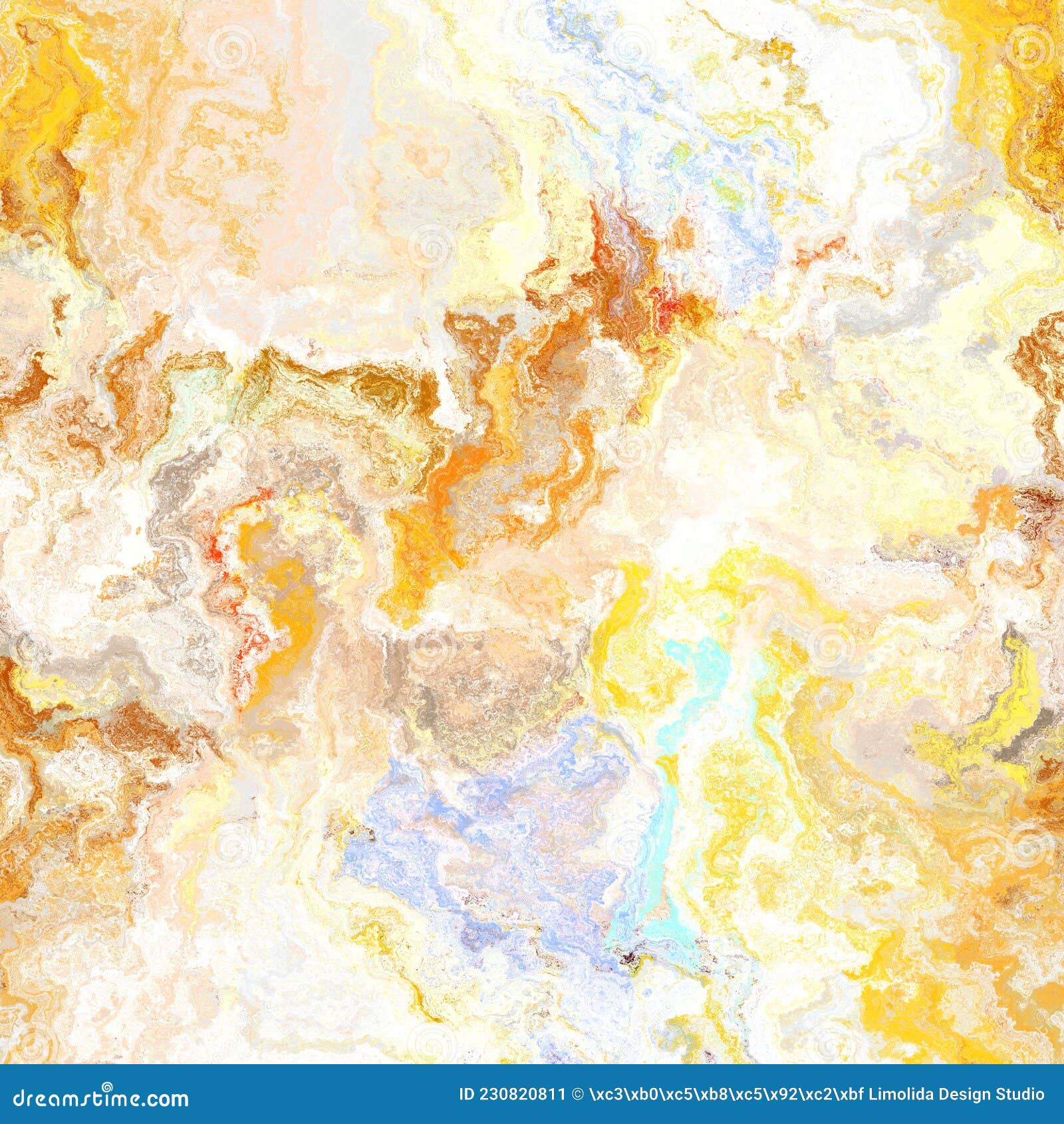 Seamless Abstract Painted Brushed Marble Texture. Rainbow Bright ...