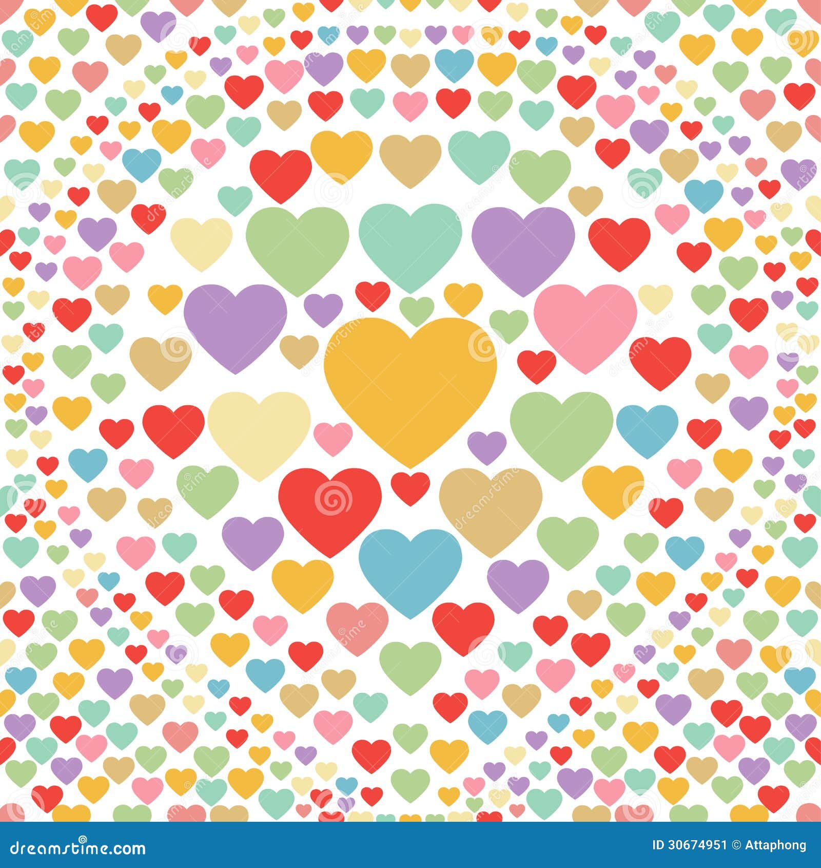Seamless Abstract Pastel Heart Background Vector Stock Vector ...