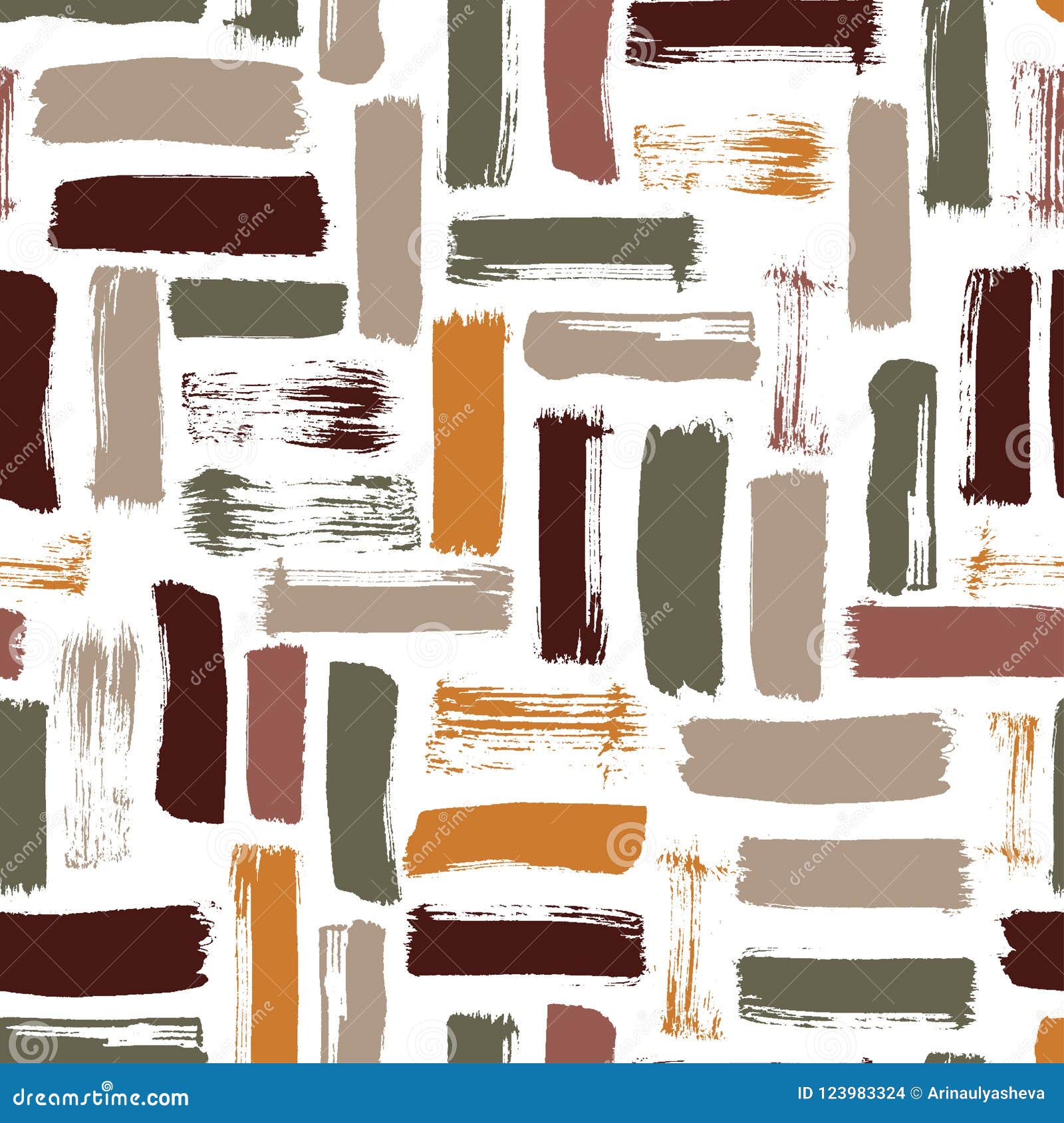 Seamless Abstract Pattern Art. Texture with Hand Painted Crossing Brush ...
