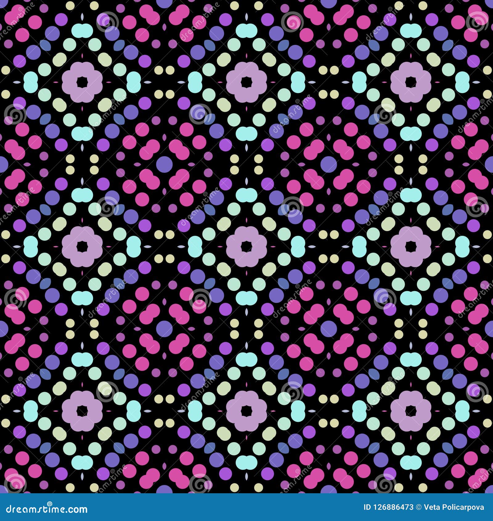 Seamless Abstract Pattern Background with a Variety of Colored Circles ...