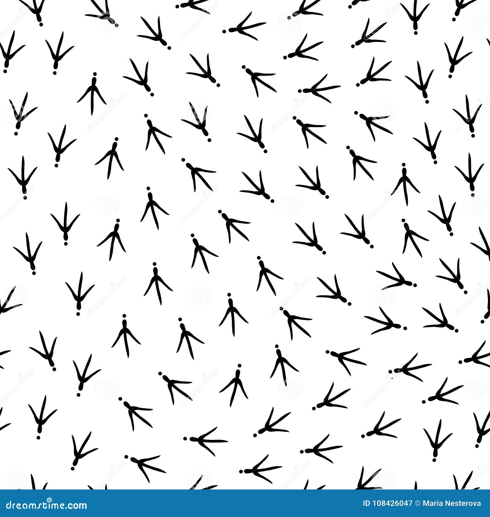 Bird Footprints Clip Art