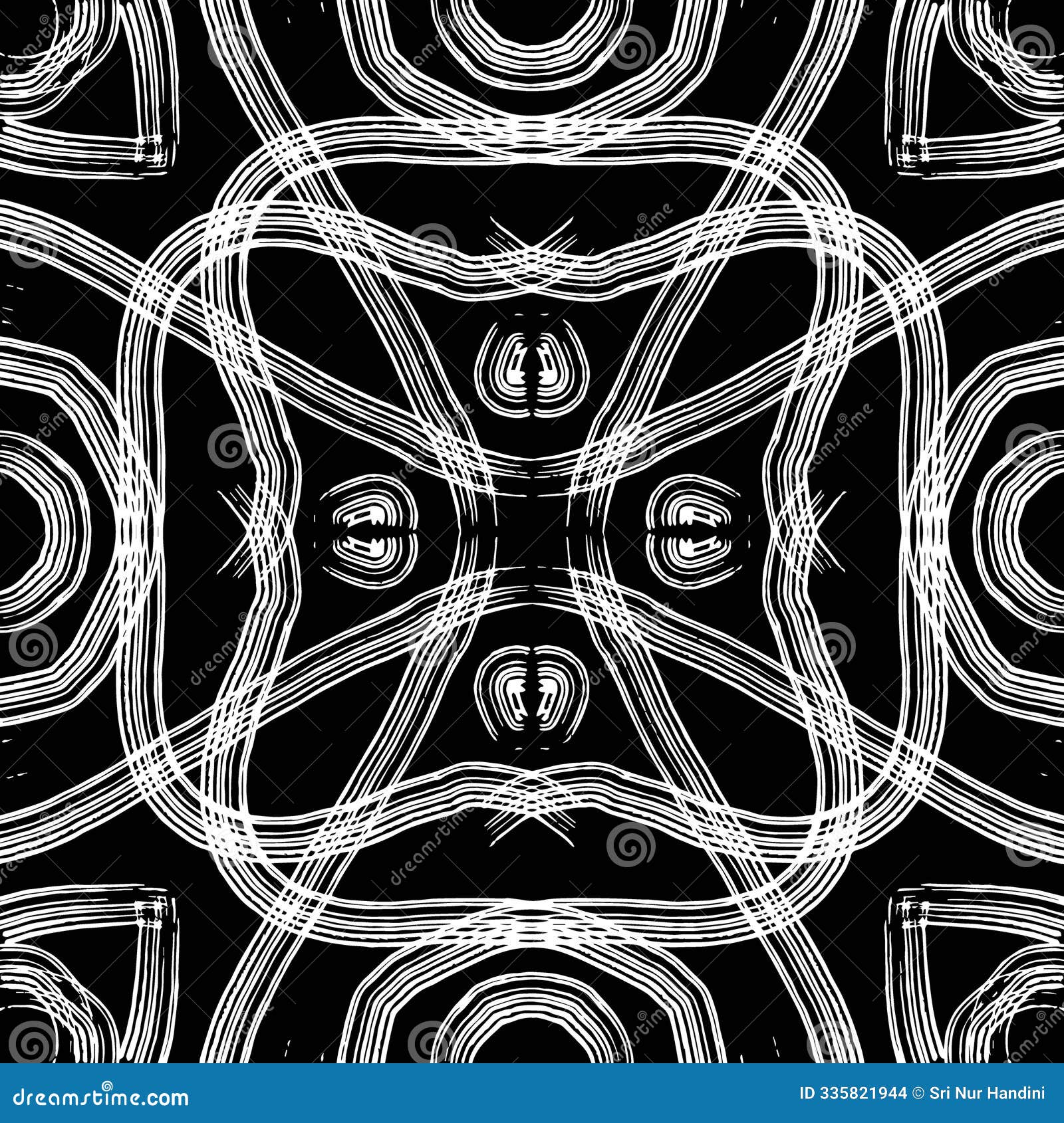 Seamless Abstract Pattern in Black and White. Stock Vector ...
