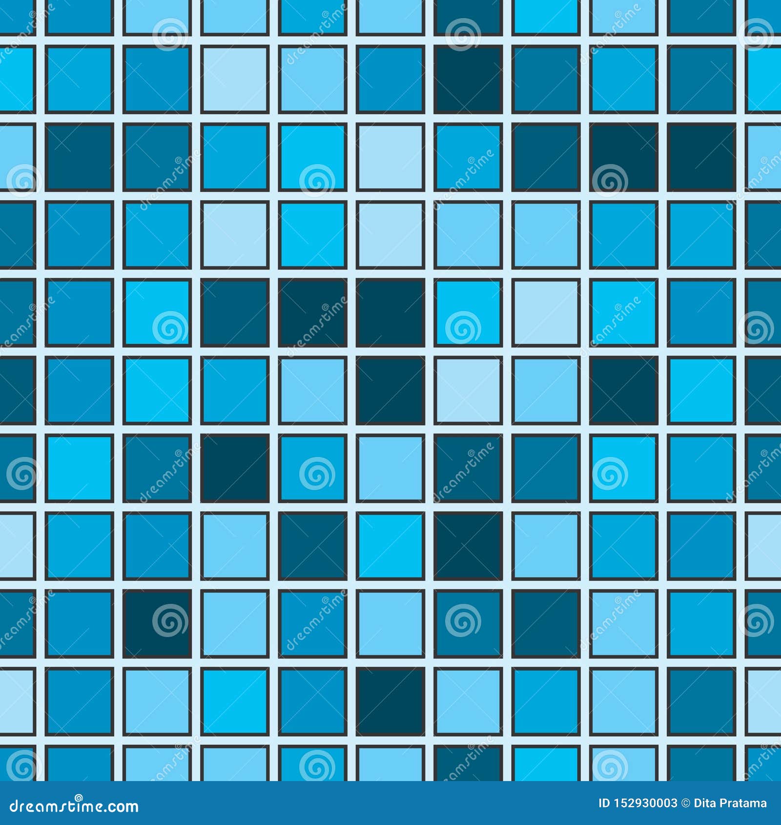 Seamless Abstract Pattern with Blue Square Shape. Stock Illustration ...