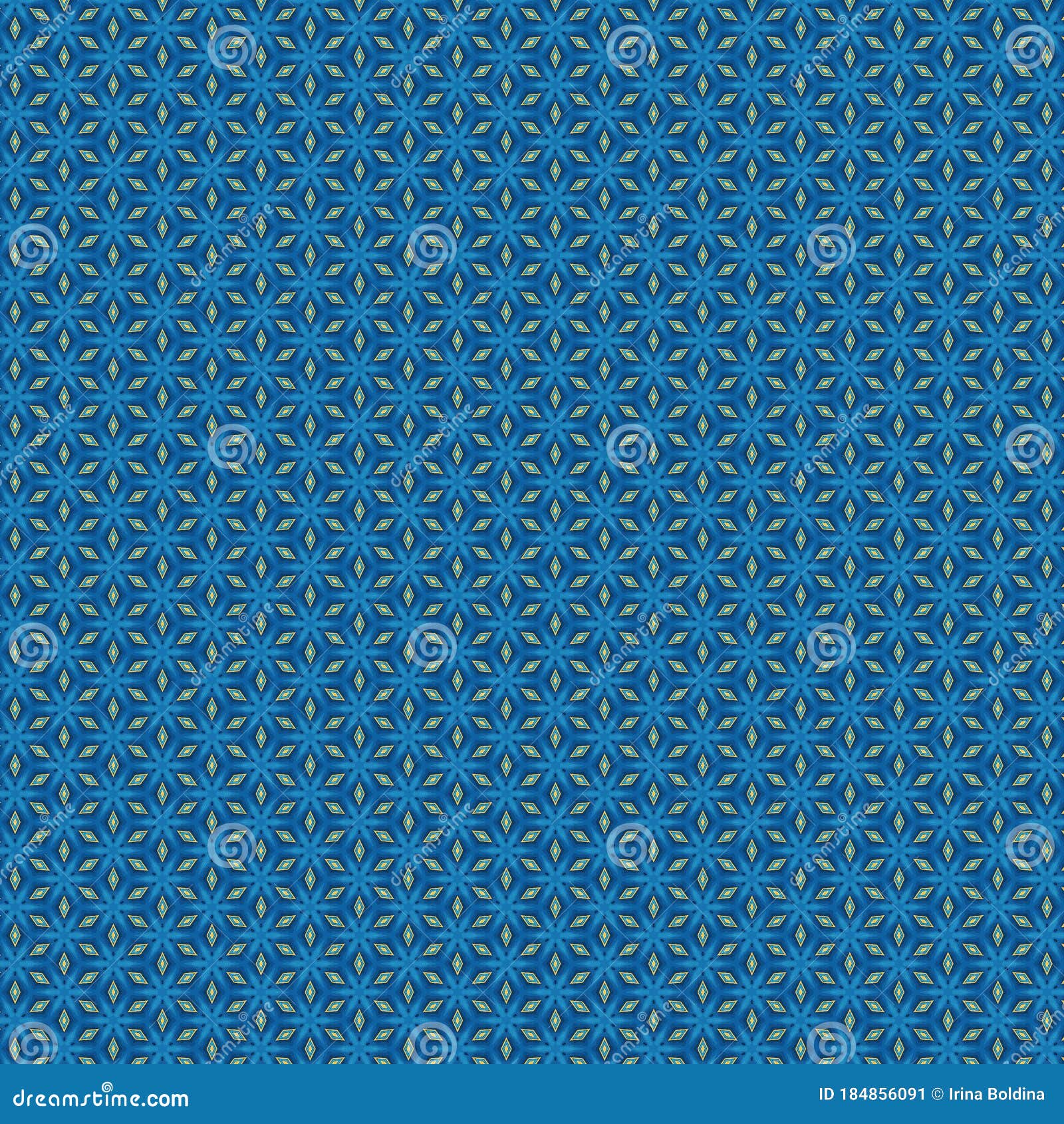 Seamless Abstract Pattern. Blue and Yellow Color. Simple Geometric ...