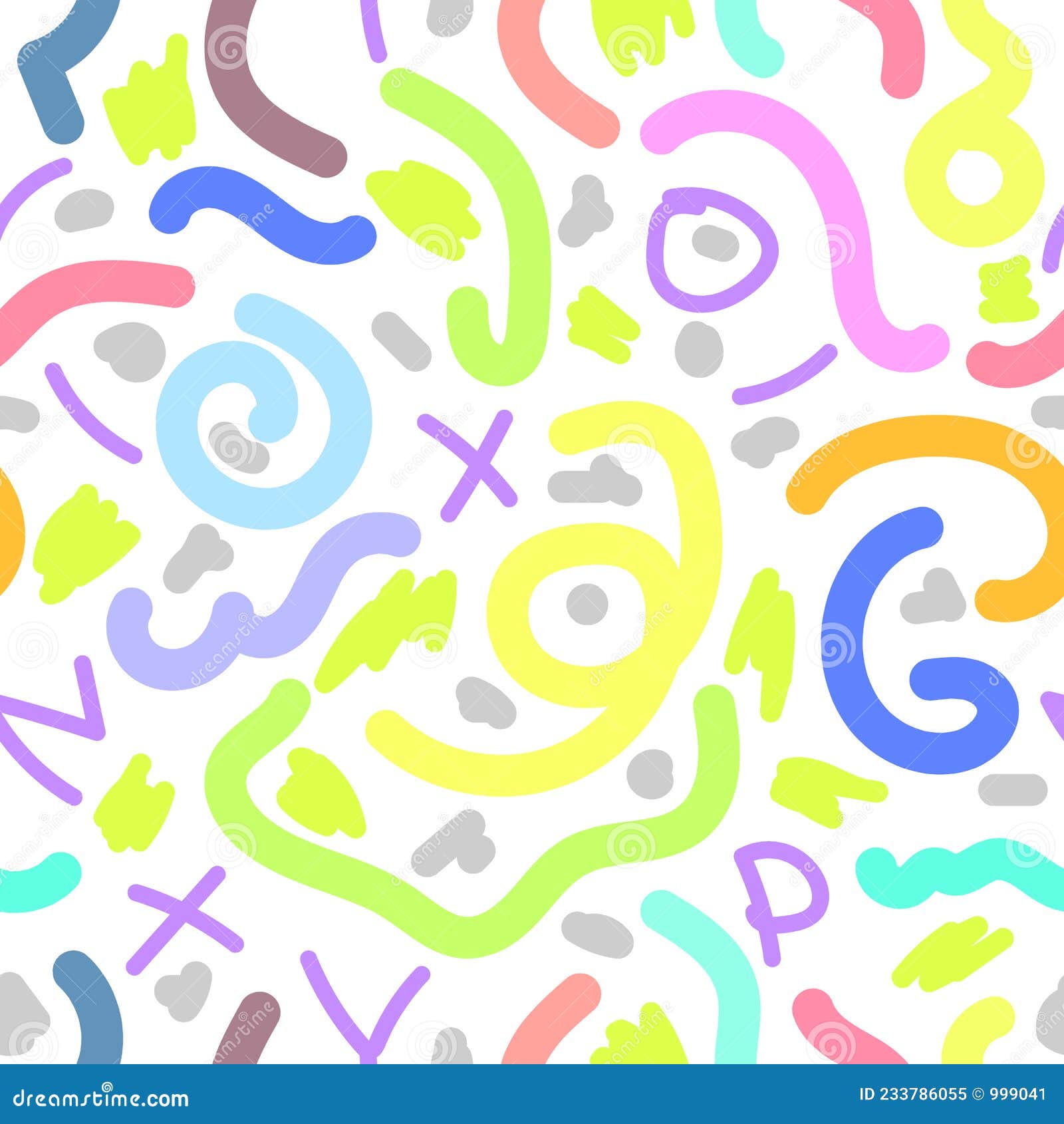 Seamless Abstract Pattern. Bright, Youthful. Vector Stock Illustration ...