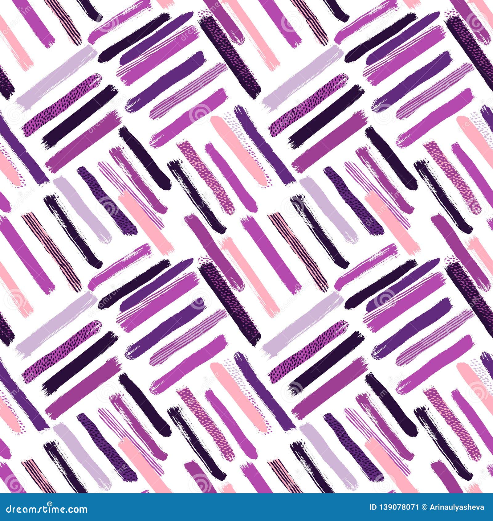 Seamless Abstract Pattern with Brush Strokes. Hand-painted Texture ...
