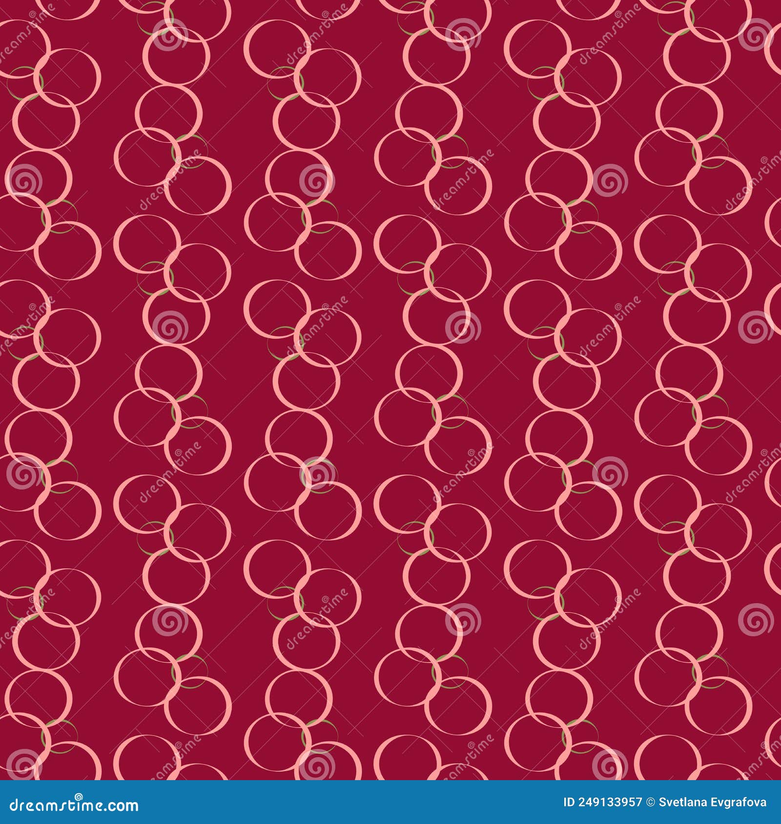 Seamless Abstract Pattern with Circles on a Red Burgundy Background ...