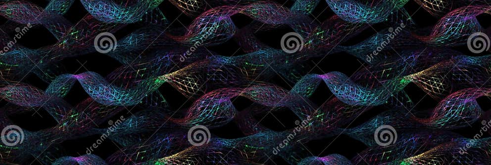 Colorful Embossed Mesh Representing Internet Connections, Cloud ...