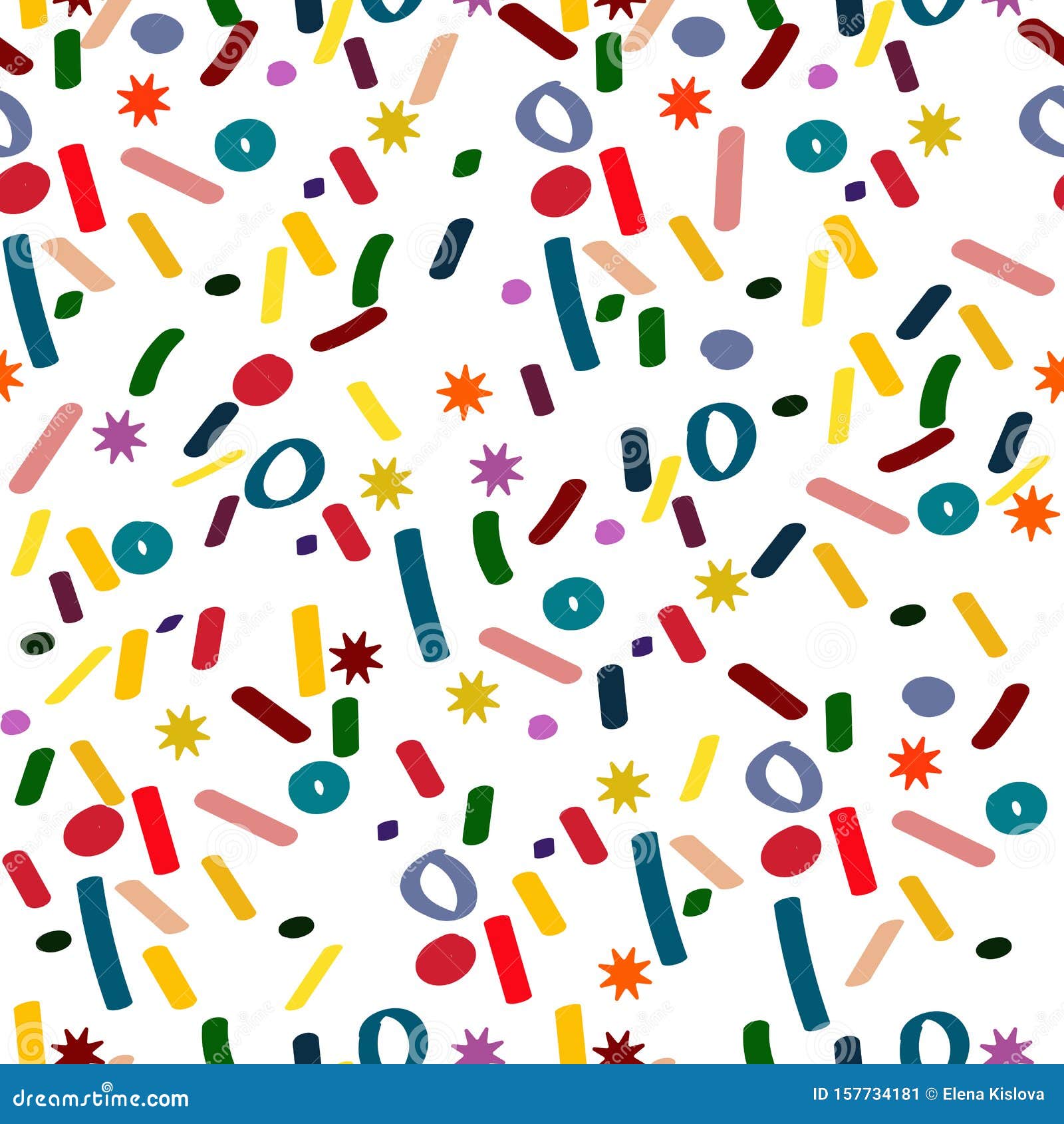 Seamless Abstract Pattern, Confetti Bright Design. Multi Colored ...