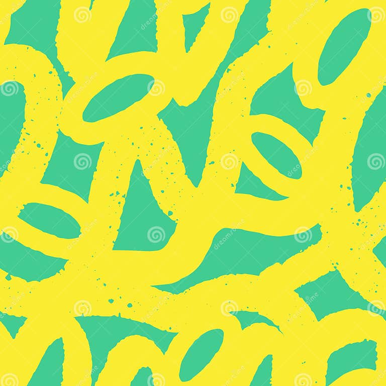 Seamless Abstract Pattern. Creative Dynamic Texture with Scribble ...