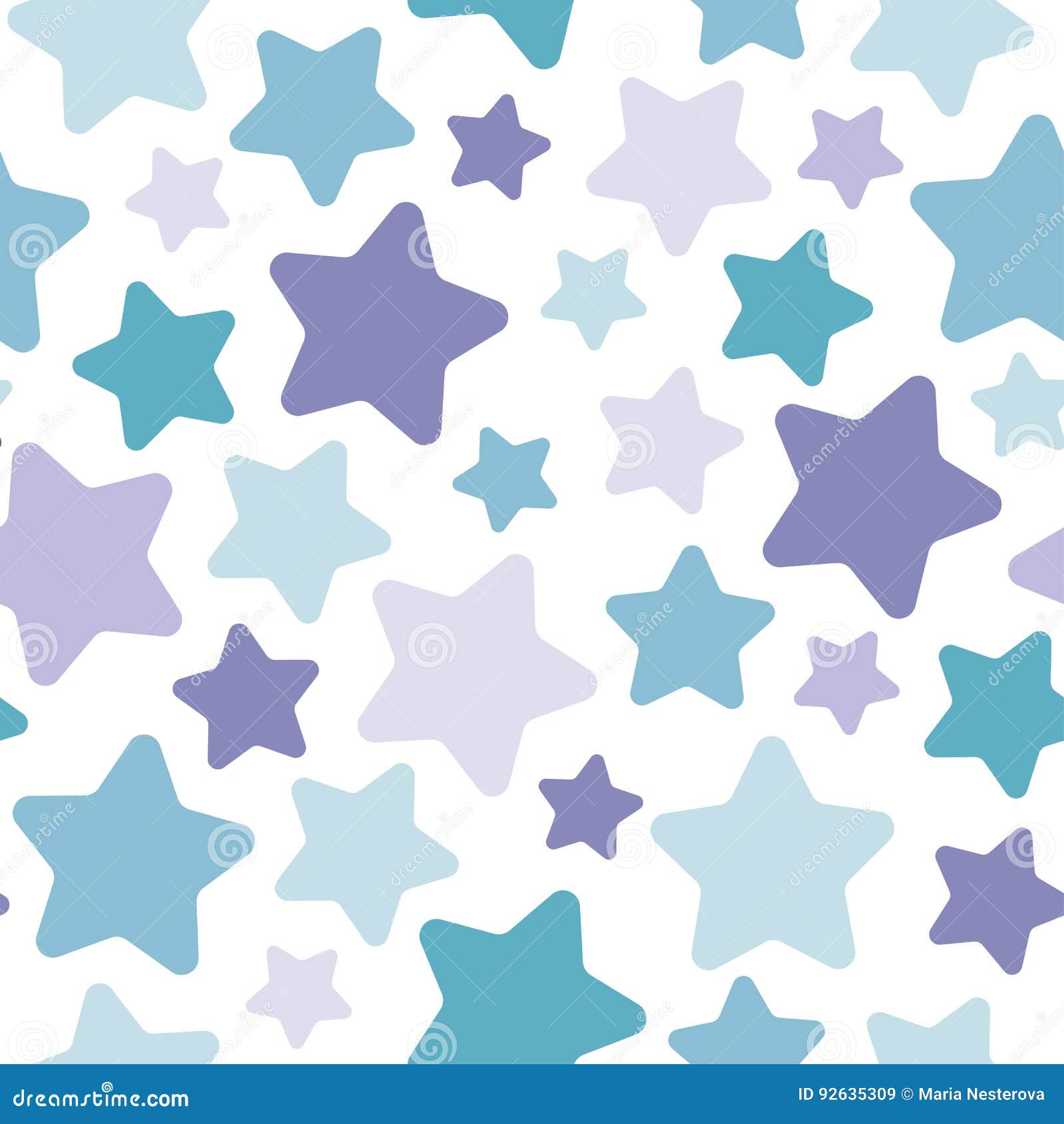 Seamless Abstract Pattern with Cute Stars Stock Vector - Illustration ...