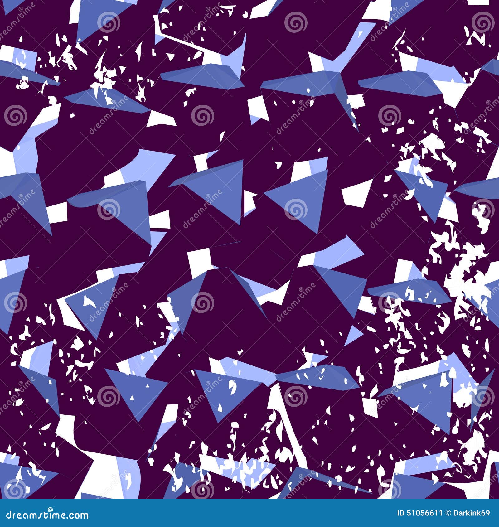 Seamless Abstract Pattern of Dark Blue Figures in Vintage Style Stock ...