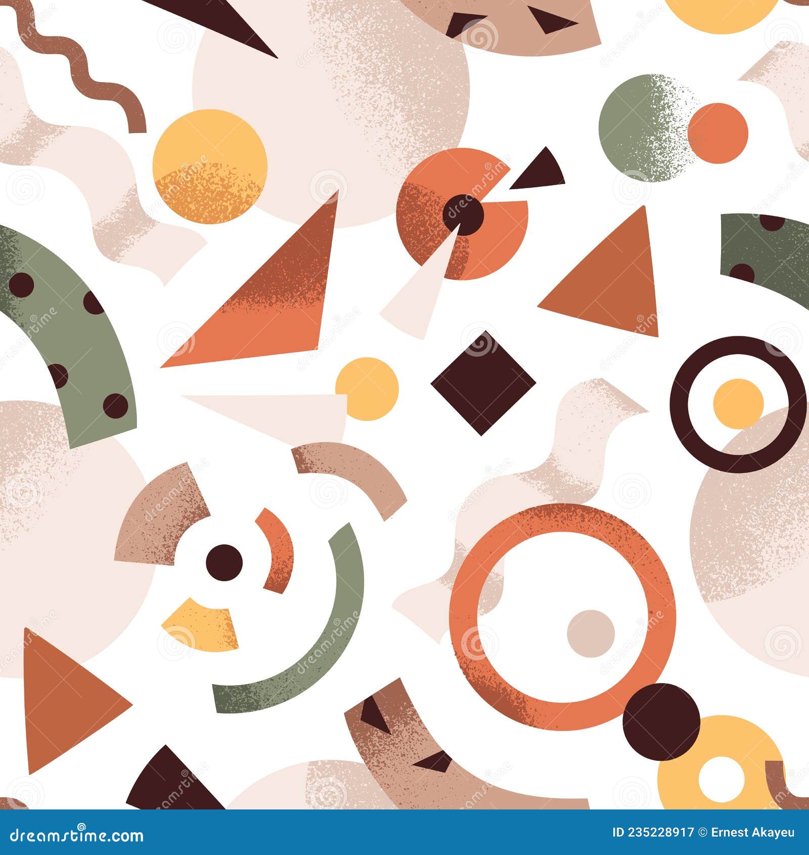 Seamless Abstract Pattern with Geometric Shapes. Endless Creative ...