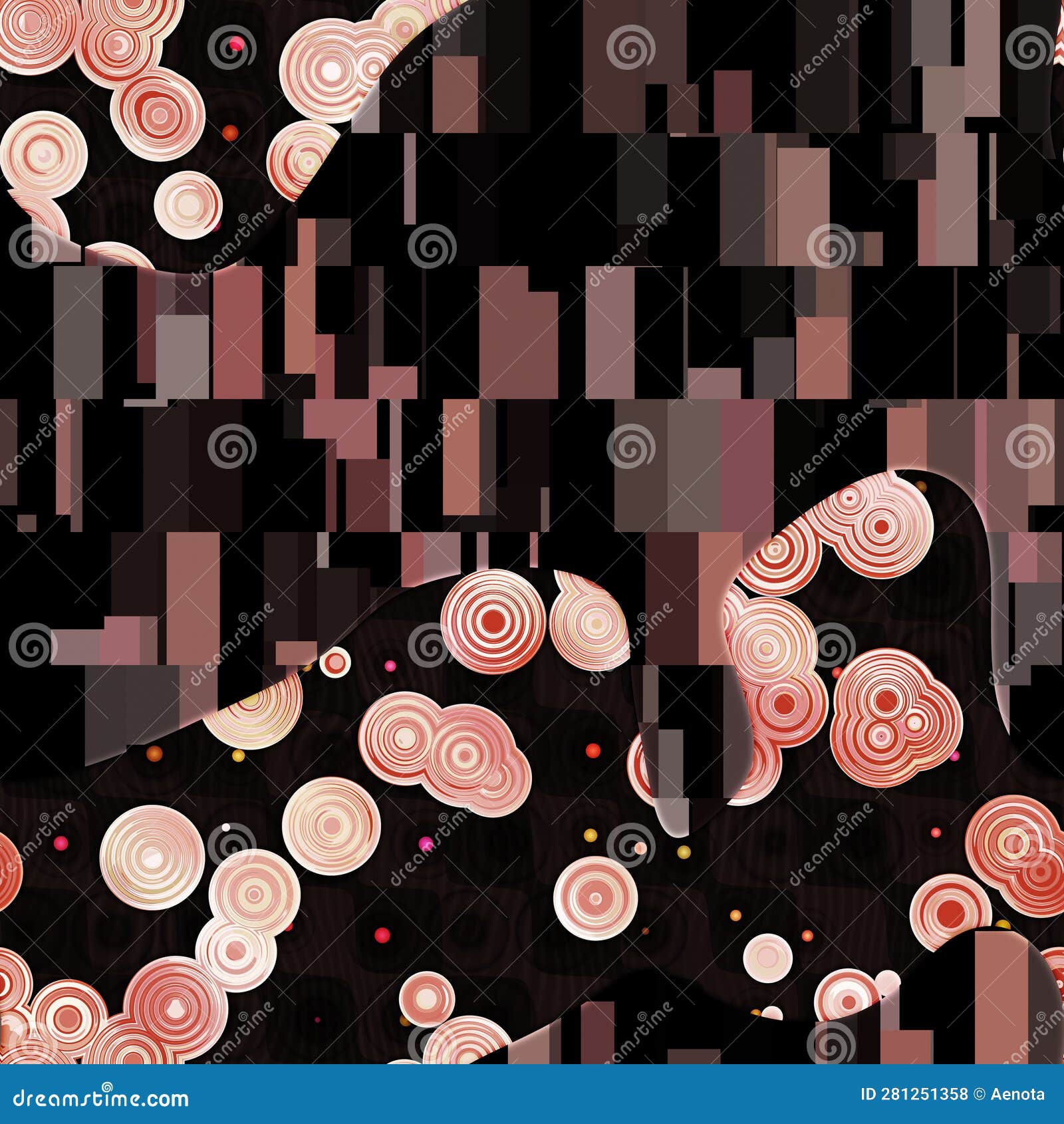 Seamless Abstract Pattern in Gustav Klimt Style Stock Illustration ...