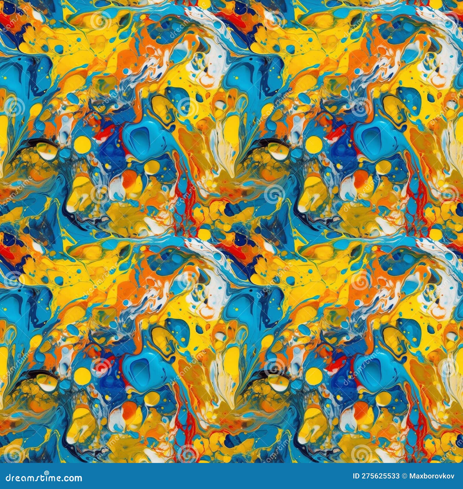 Multocolored Liquid Ink with Realistic Bubbles in Slow Blending Flow ...