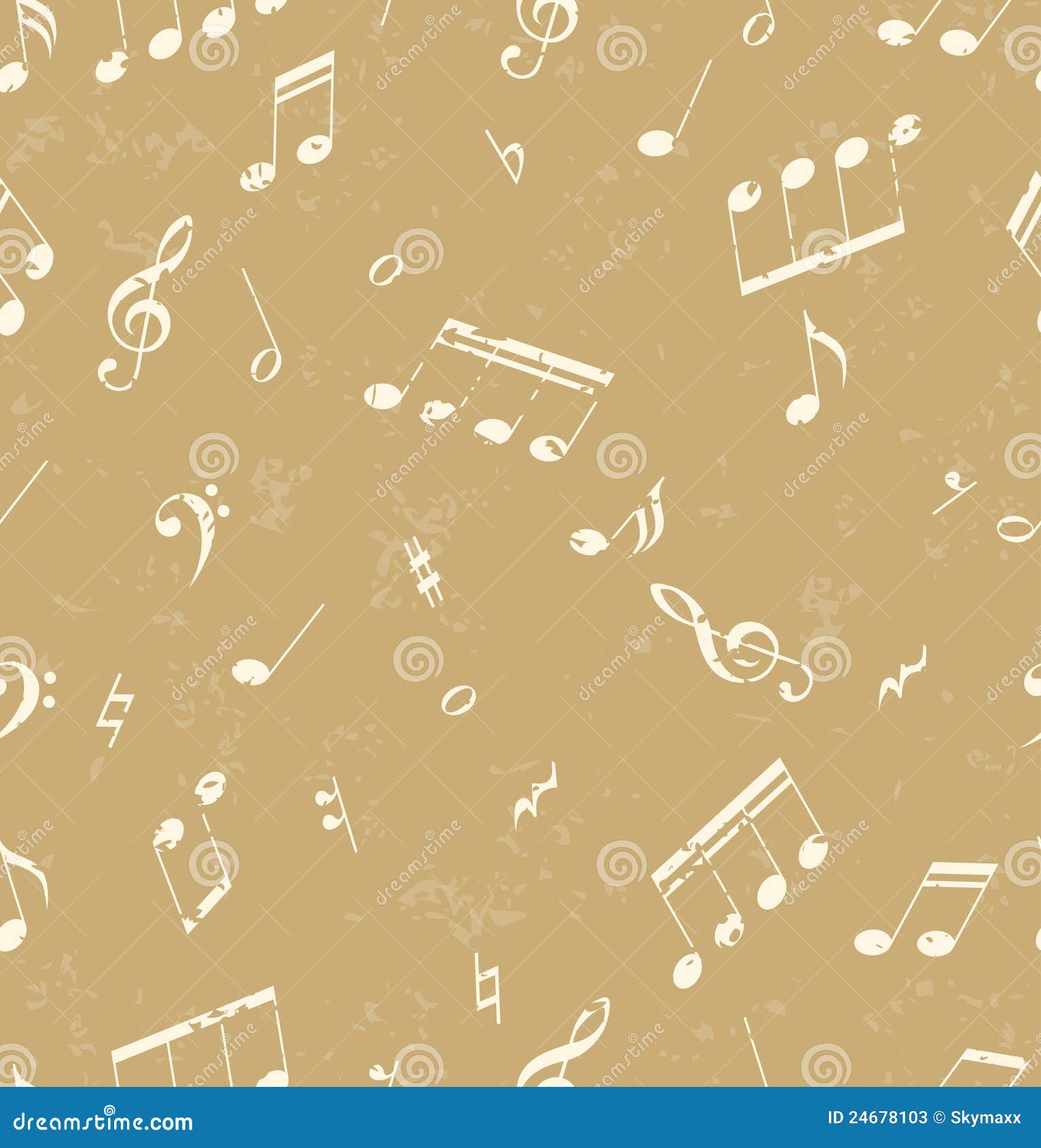 Seamless Abstract Pattern with Music Symbols Stock Vector ...