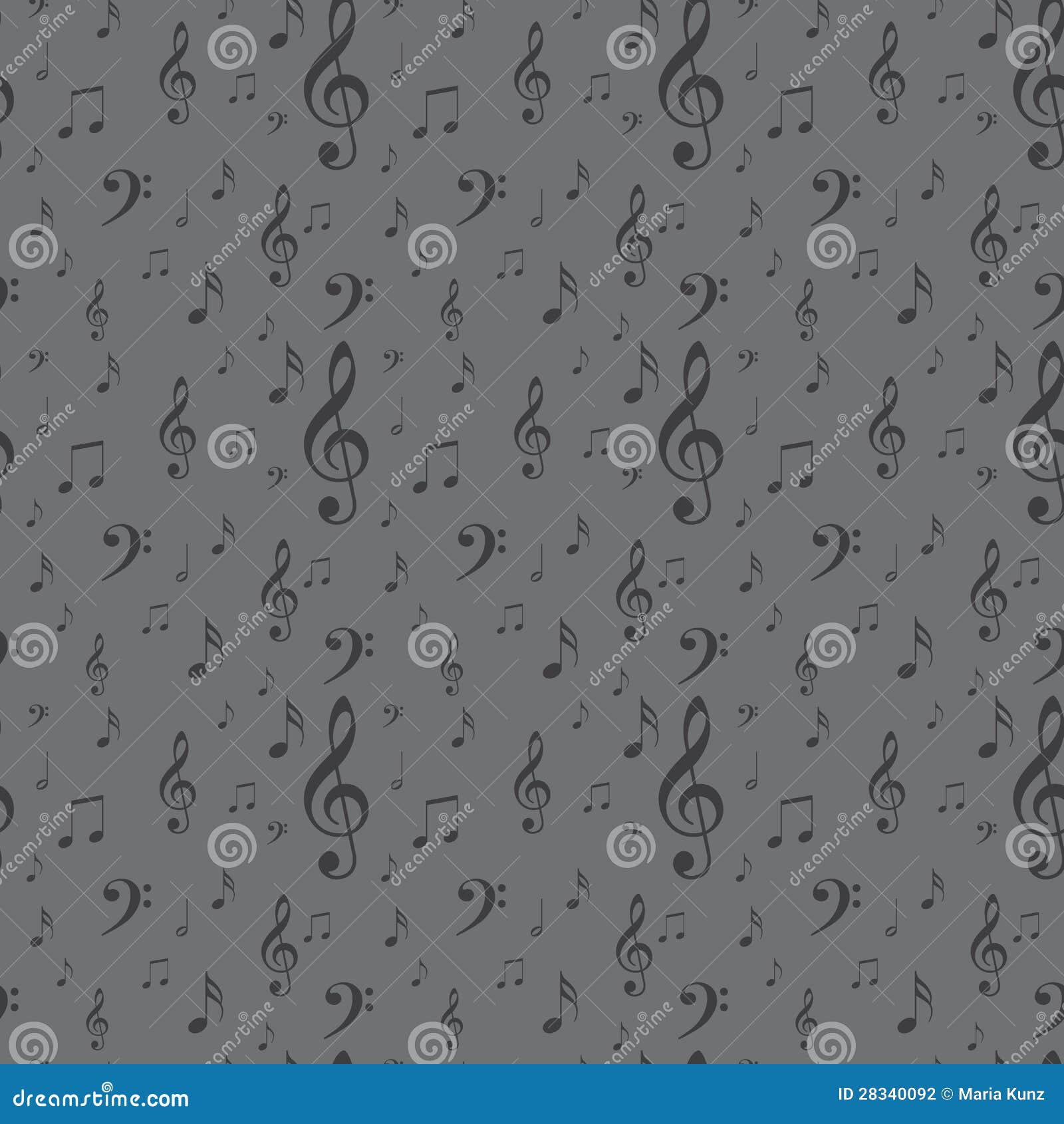 Seamless Abstract Pattern with Music Symbols. Stock Illustration ...