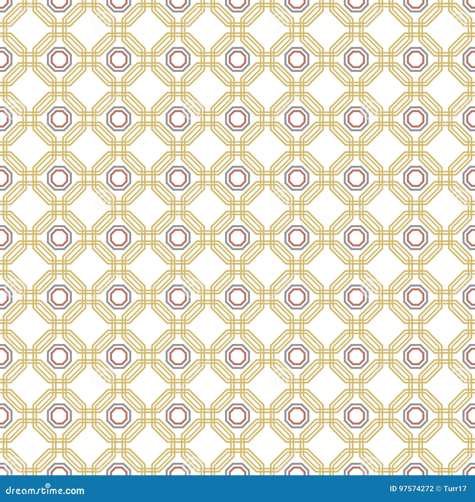 Seamless Abstract Pattern with Octagons Stock Illustration ...