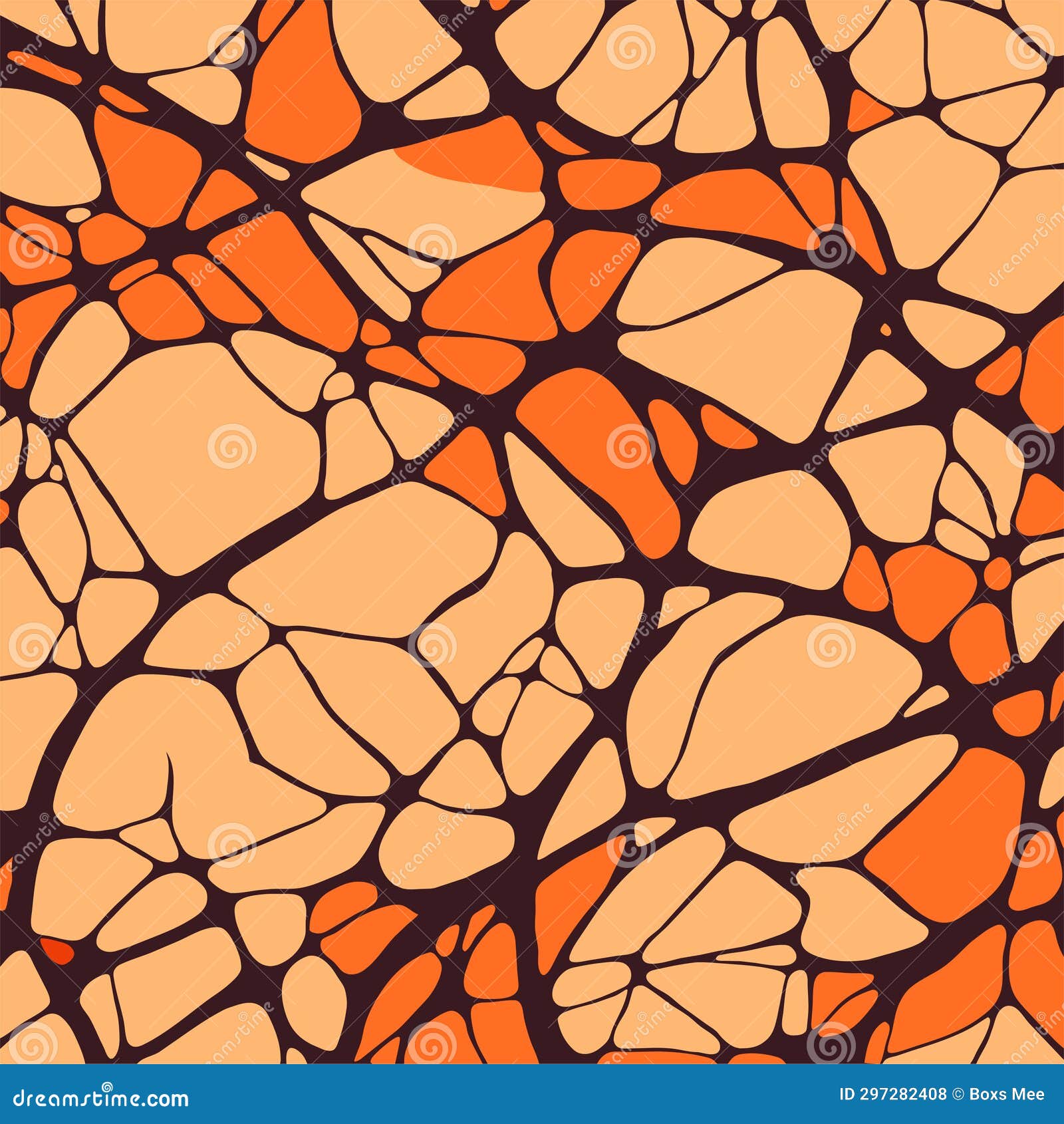 Seamless Abstract Pattern in Orange and Black Tones. Vector Image Stock ...