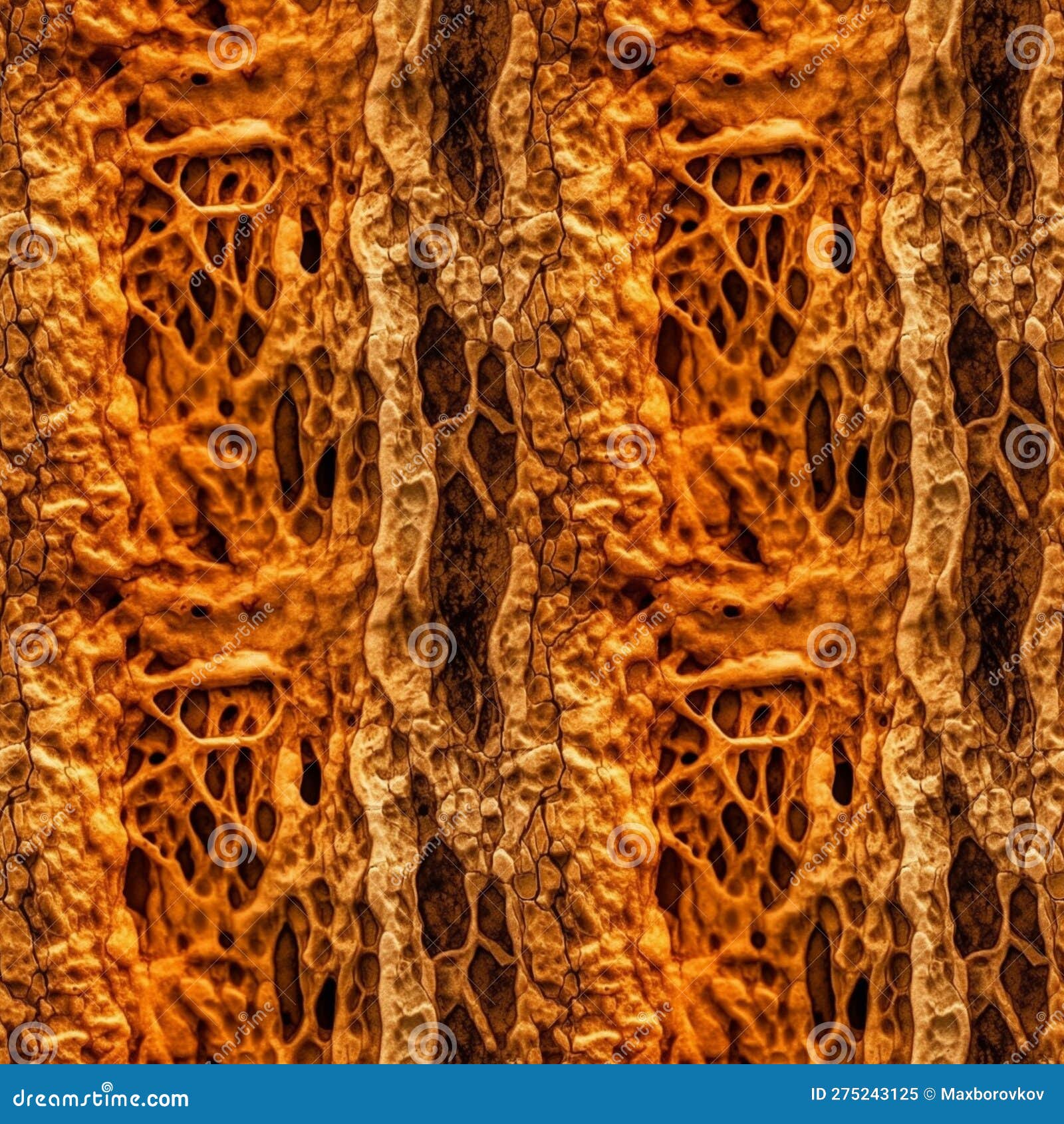 Orange Bone Sponge Anatomy Structure. AI Generative Illustration Stock ...