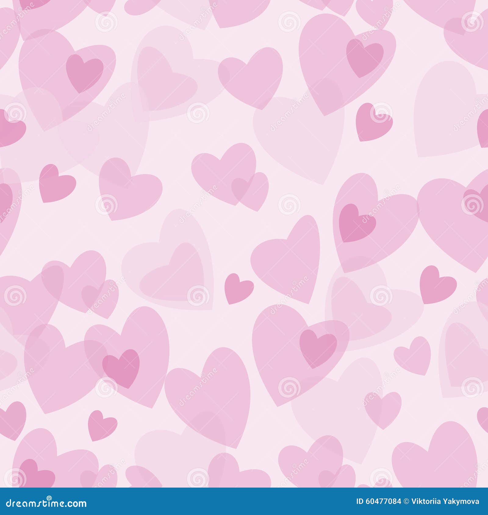 Seamless Abstract Pattern with Pink Hearts. Stock Vector - Illustration ...