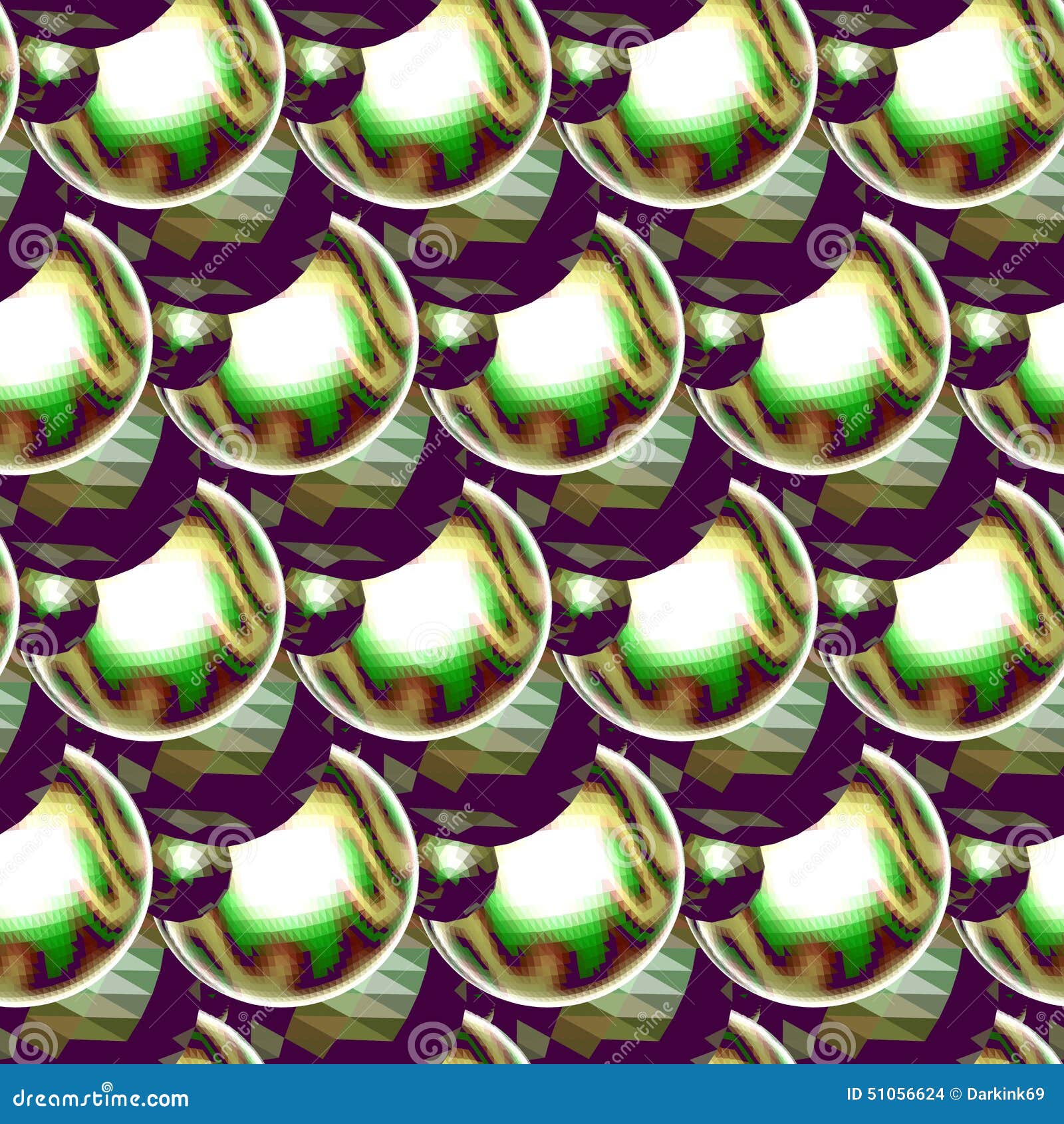 Seamless Abstract Pattern of Polygonal Three-dimensional Balls Stock ...