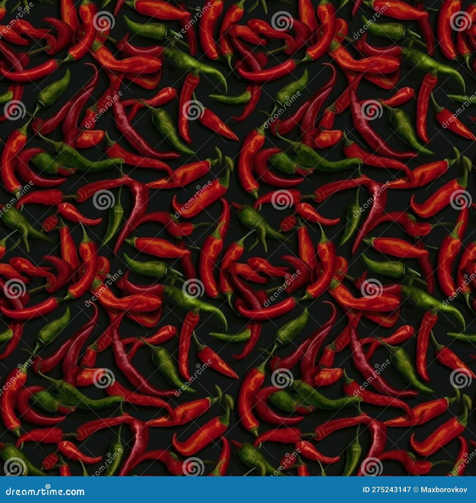 Realistic Red and Green Chilli Peppers with Seeds. AI Generative ...