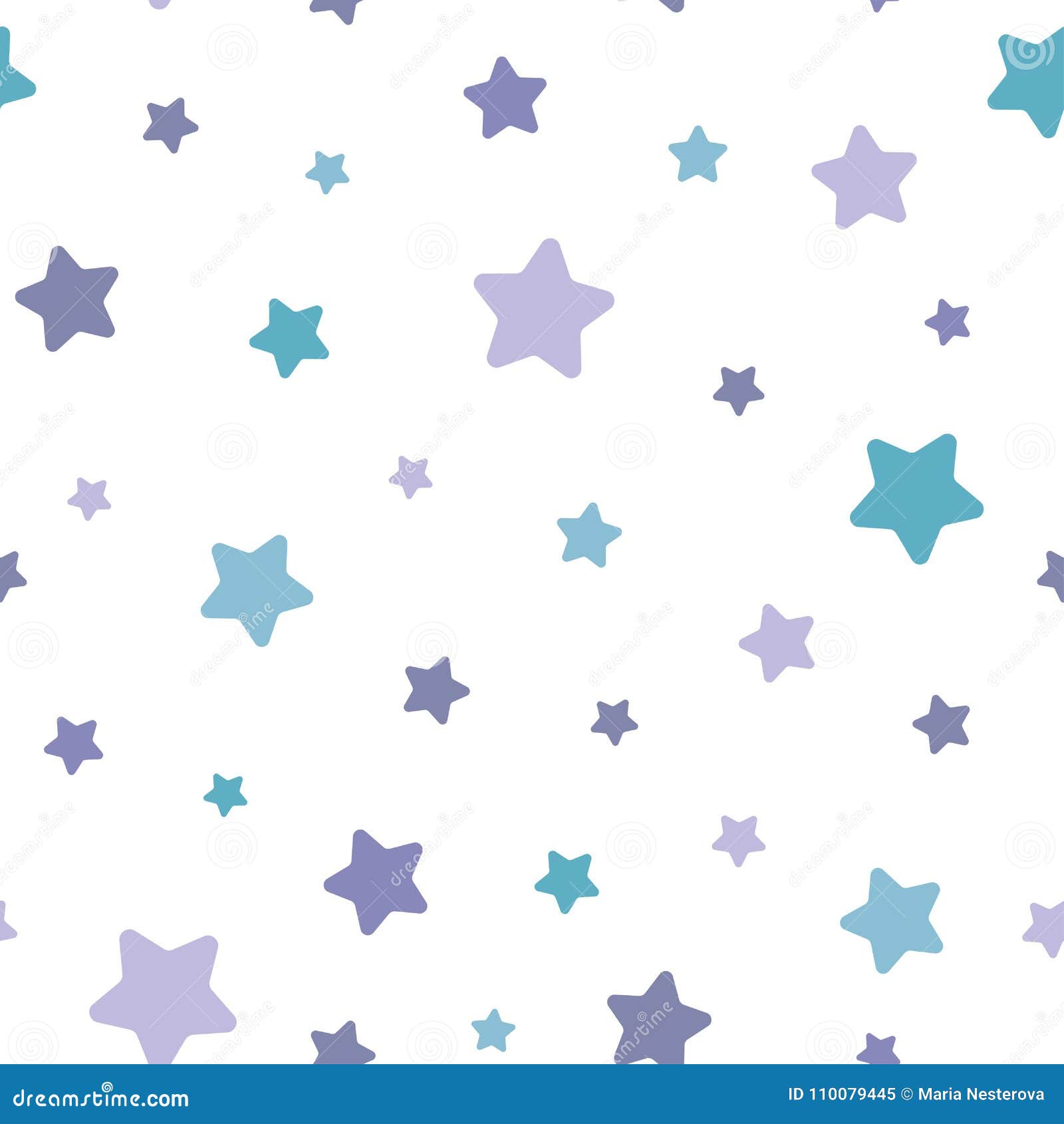 Seamless Abstract Pattern with Soft Rounded Stars of Different Colors ...