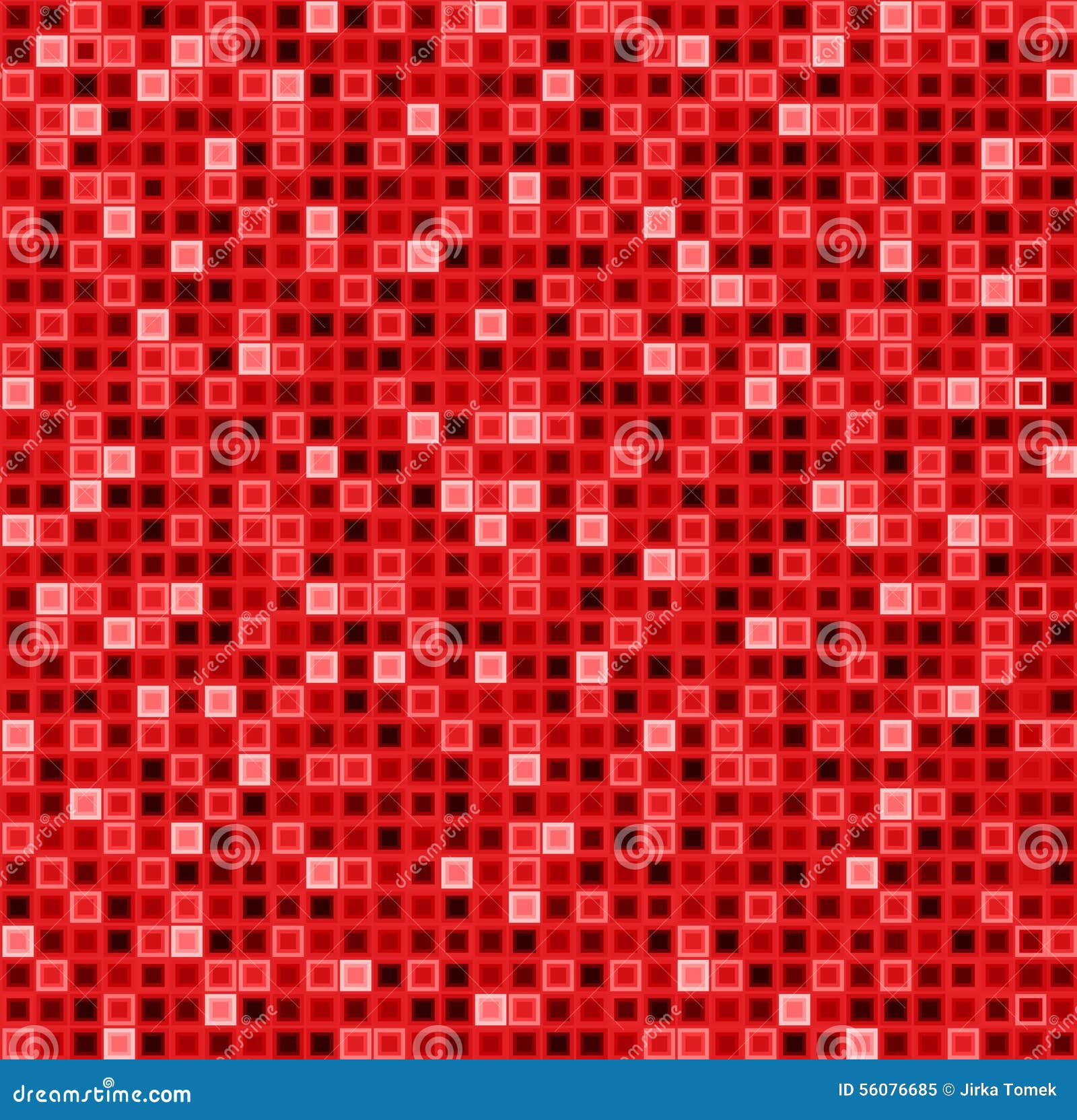 Seamless Abstract Pattern with Squares in Red Color. Vector Geometrical ...