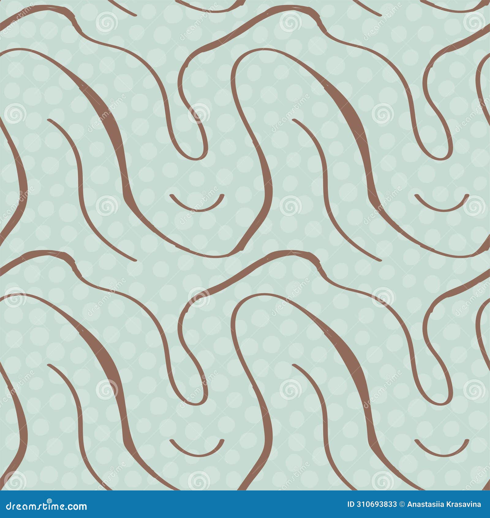 Seamless Abstract Pattern with Squiggles and Scribbles. Weaved Curved ...